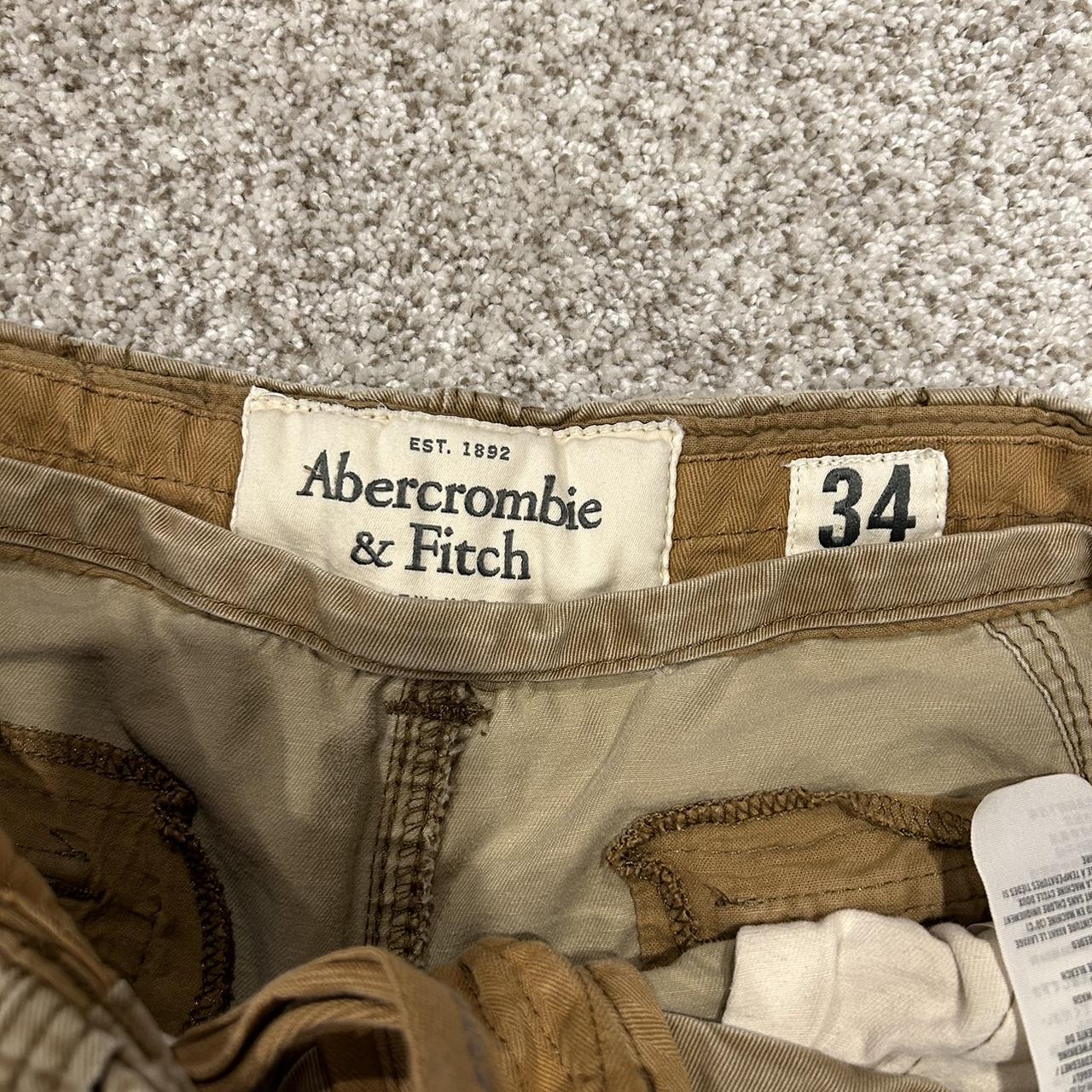 Vintage Abercrombie and Fitch men’s cargo khaki... - Depop