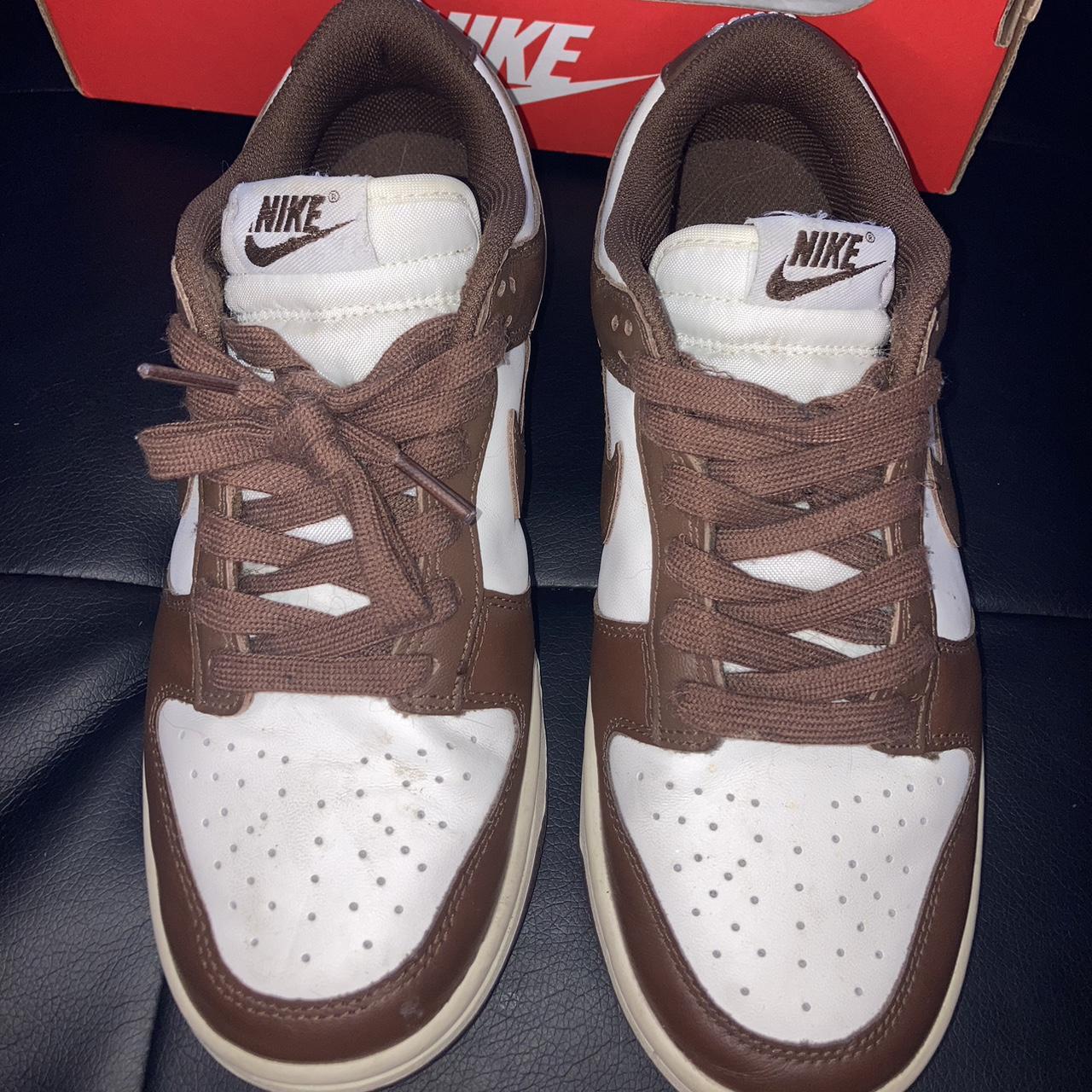 Mocha Nike low-rise Dunks Size: 8 (Women’s) -fairly... - Depop