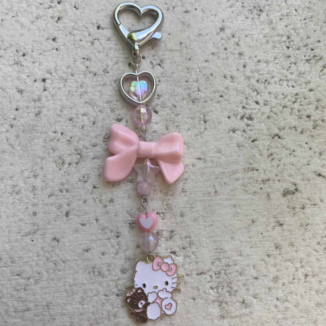 Adorable handmade hello kitty keychain Postage... - Depop