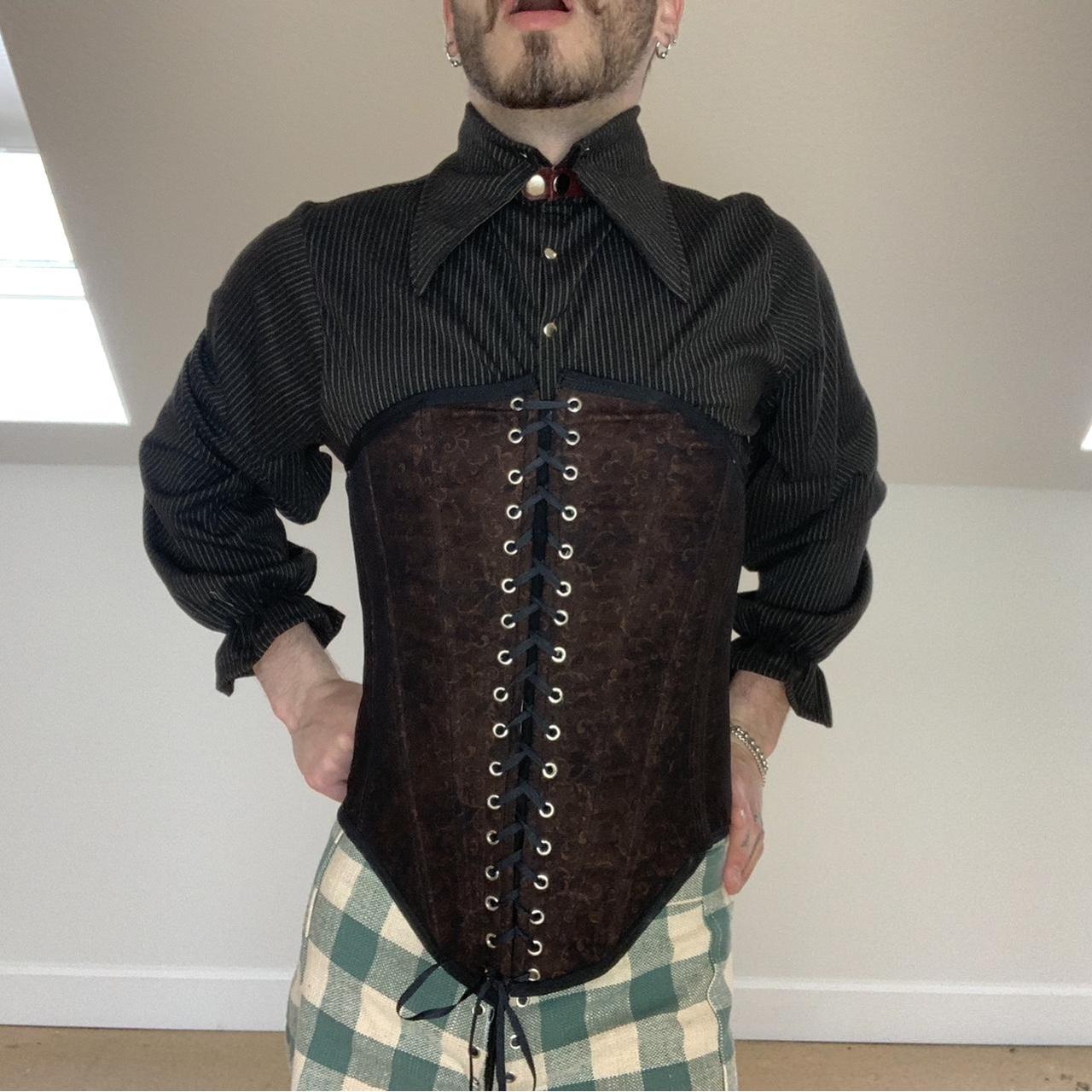 Wonderful handmade mesh lace corset! This corset is... - Depop