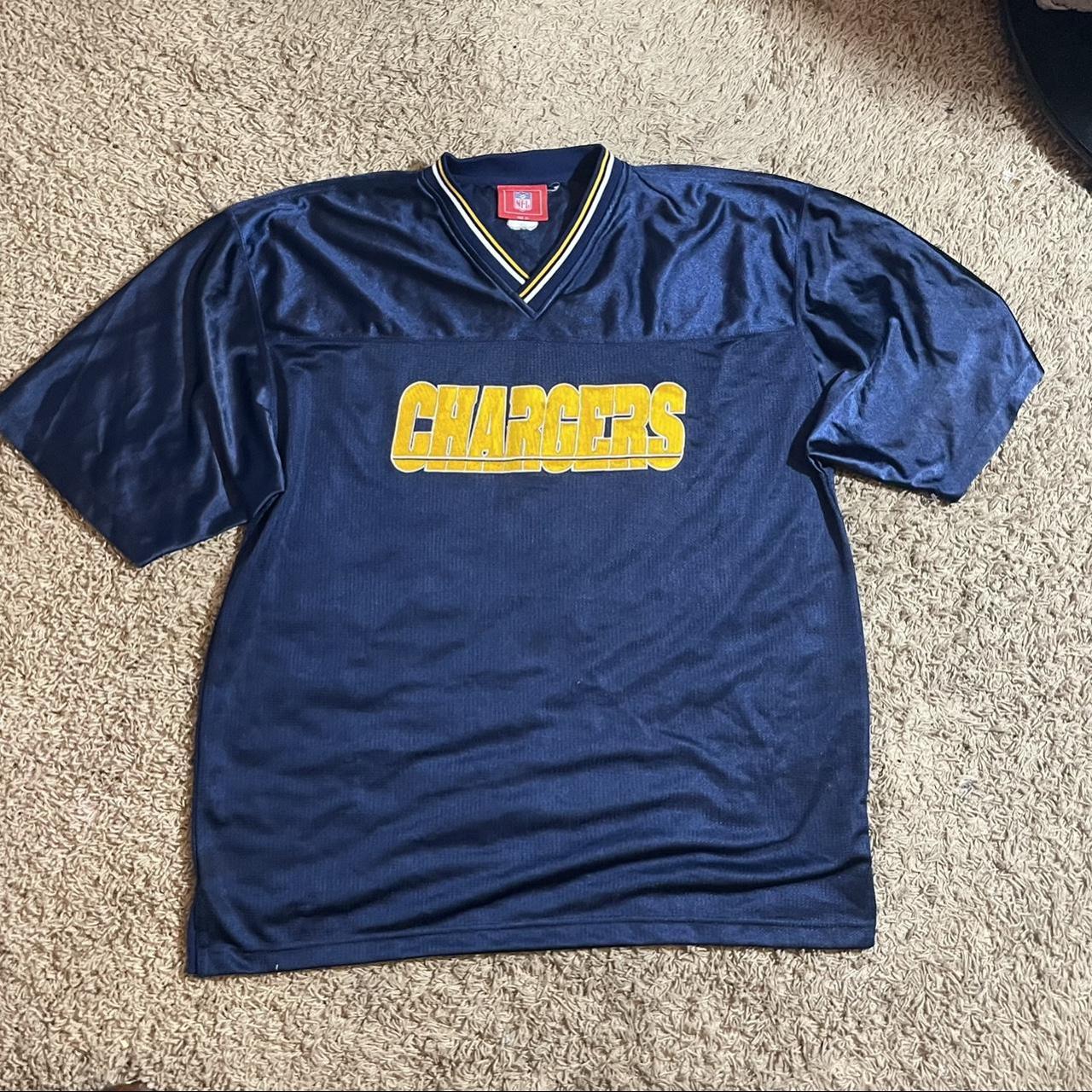 NFL Men's Navy and Yellow T-shirt | Depop