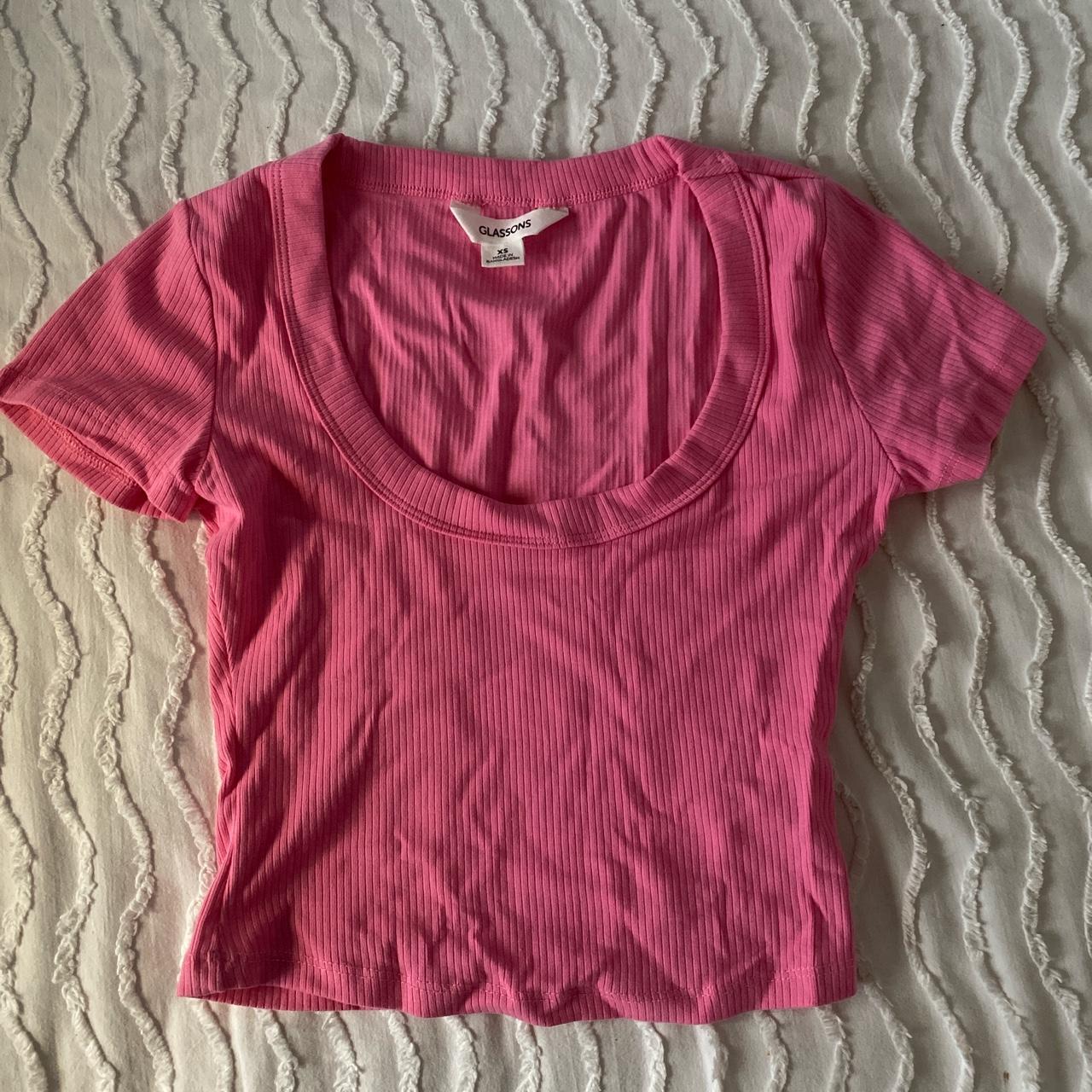 Glassons Pink Scoop Neck Top - size xs worn once to... - Depop