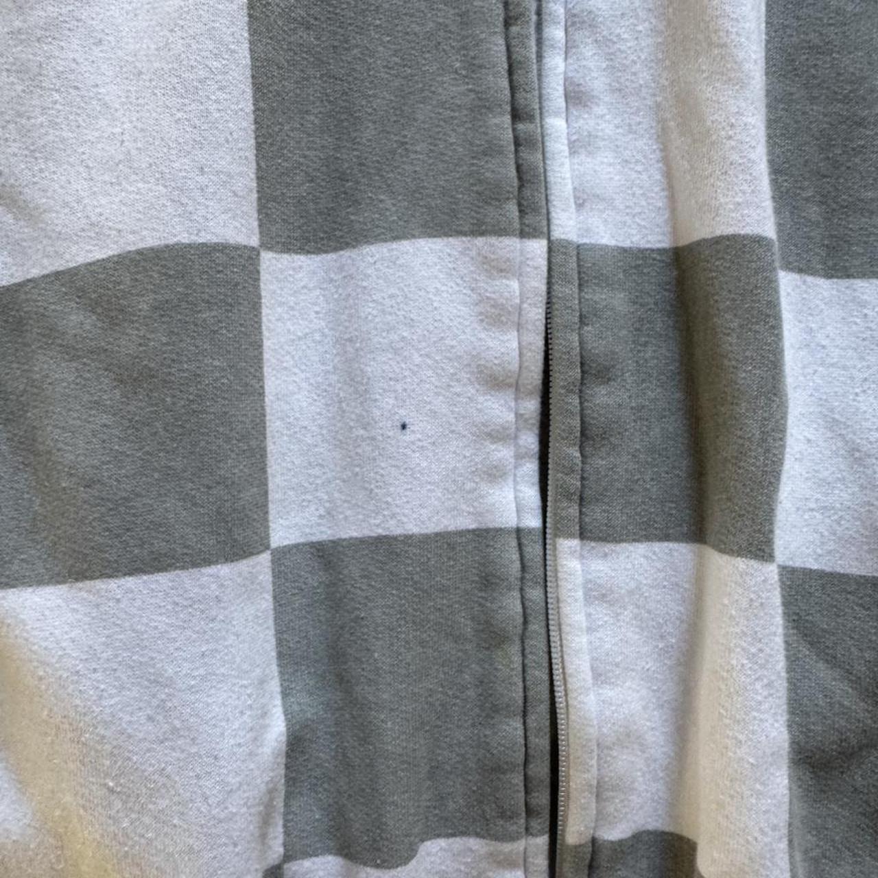 Sick Checkered Neff non zip up hoodie Flaws shown... | Depop