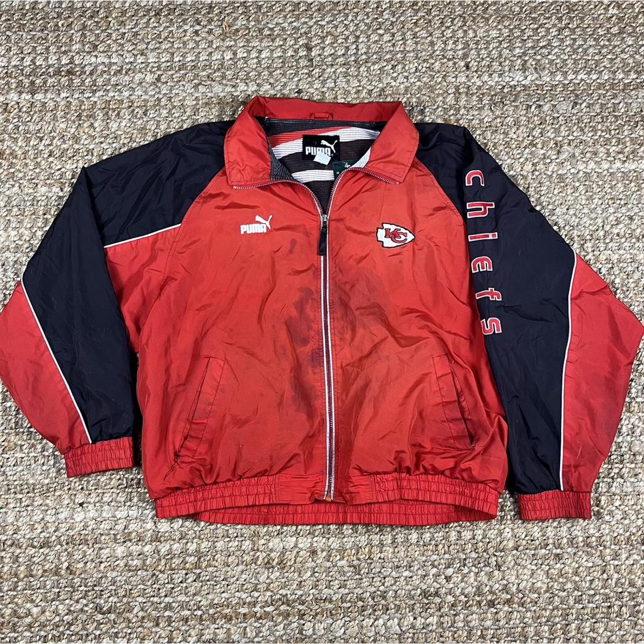 Puma Men's Red and Black Jacket | Depop