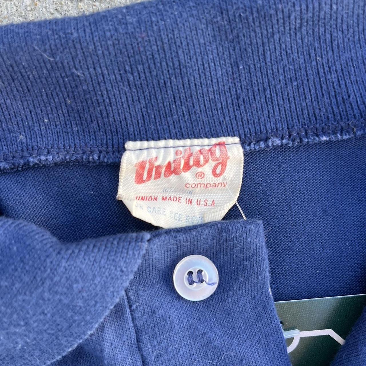 70’s Vintage polo. Unitog work uniform style polo in... - Depop