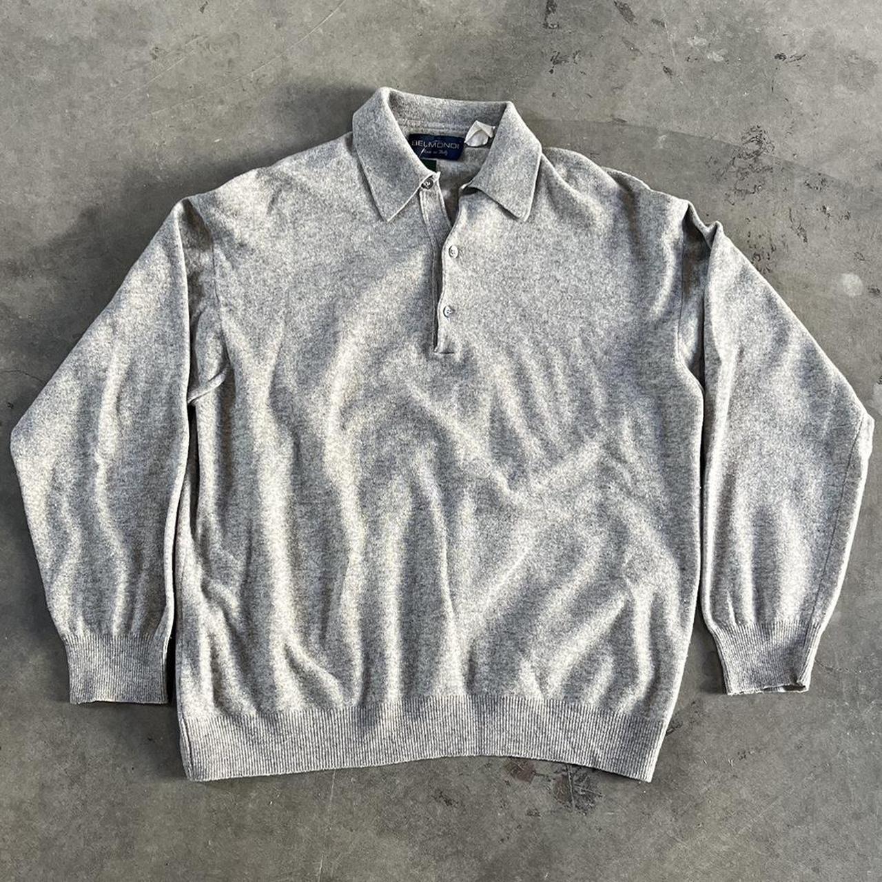 Belmondi Italian knit polo sweater. Vintage knit... - Depop