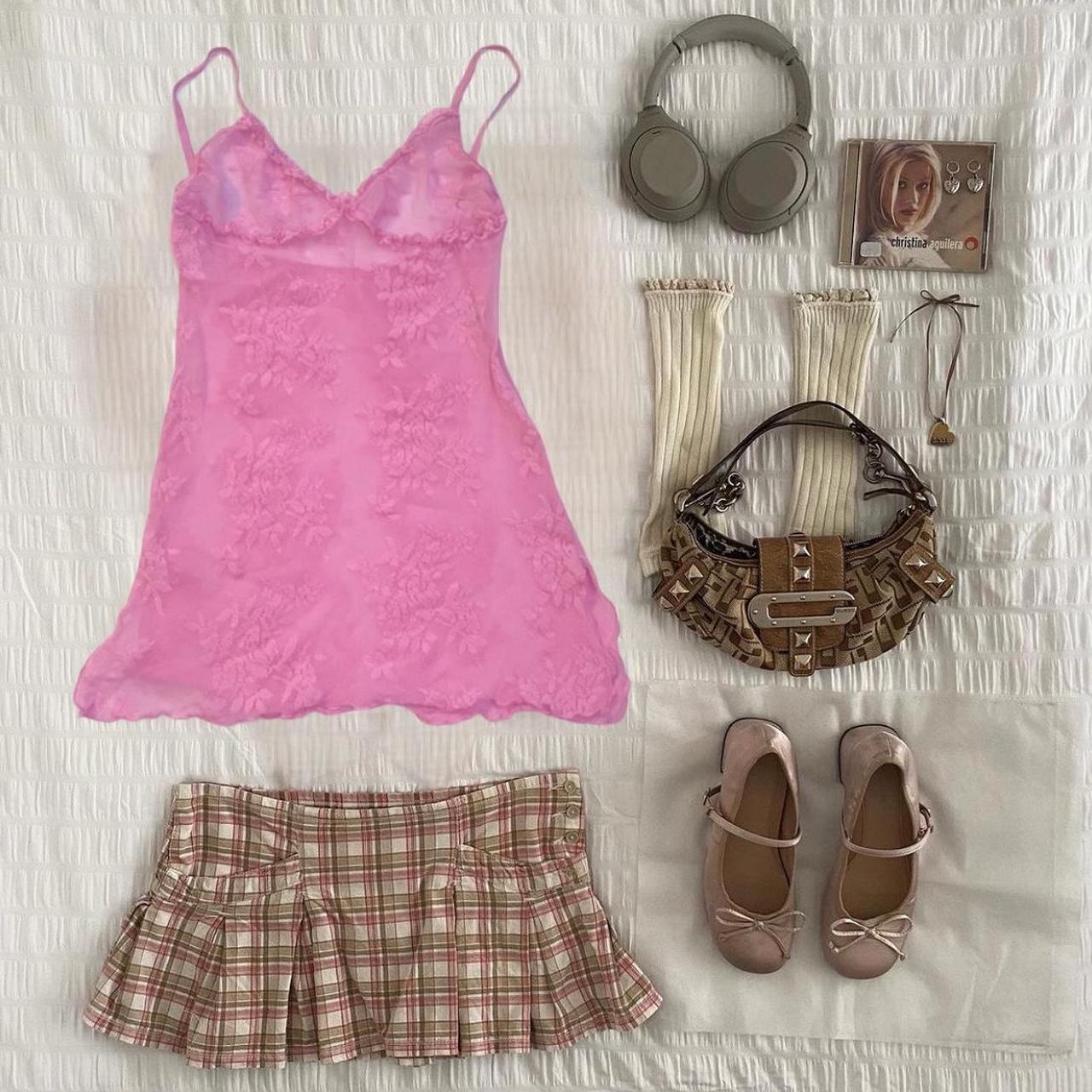 most adorable lace pink gyaru top. cute for layering... - Depop