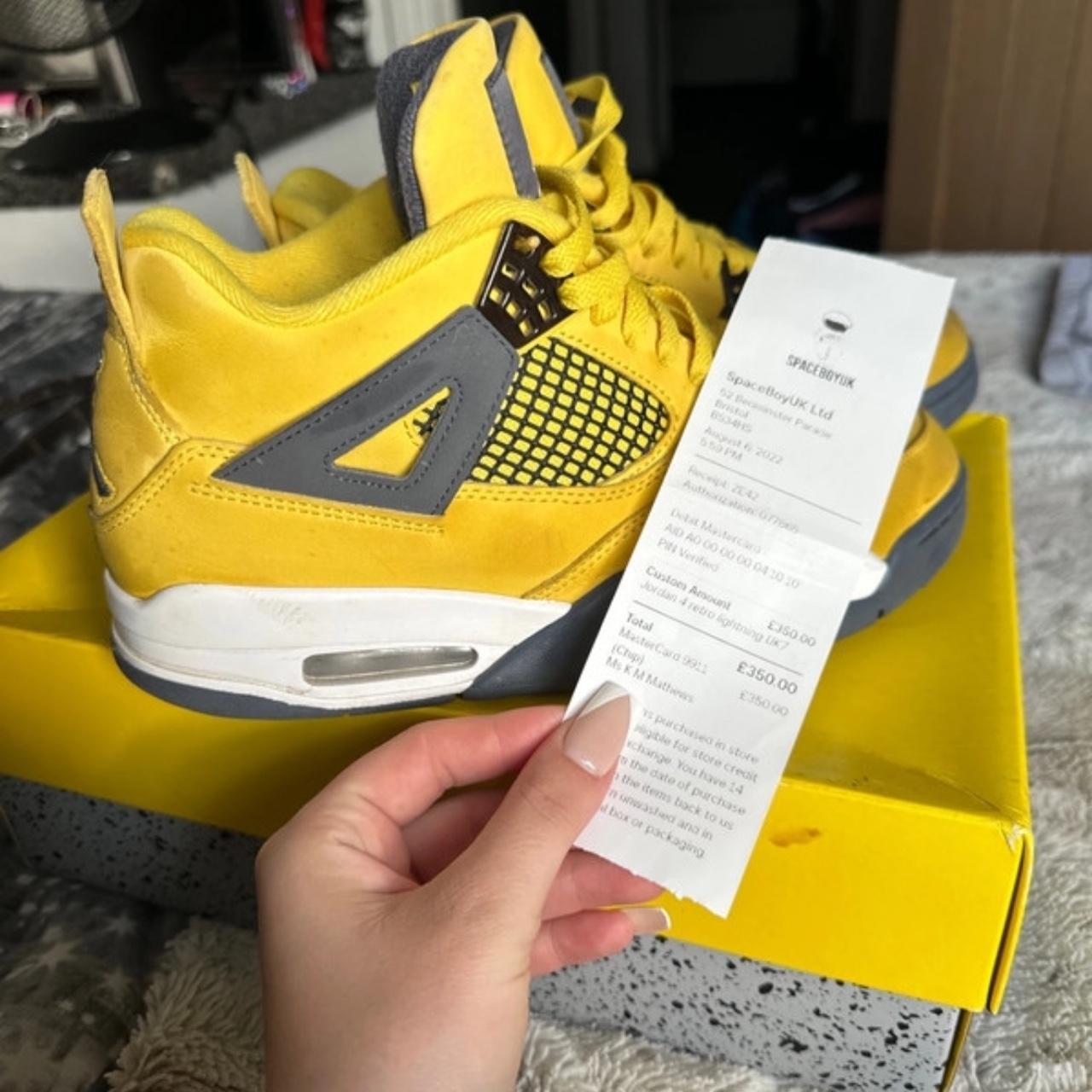 Jordan 4s retro lightning Jordan’s | Depop