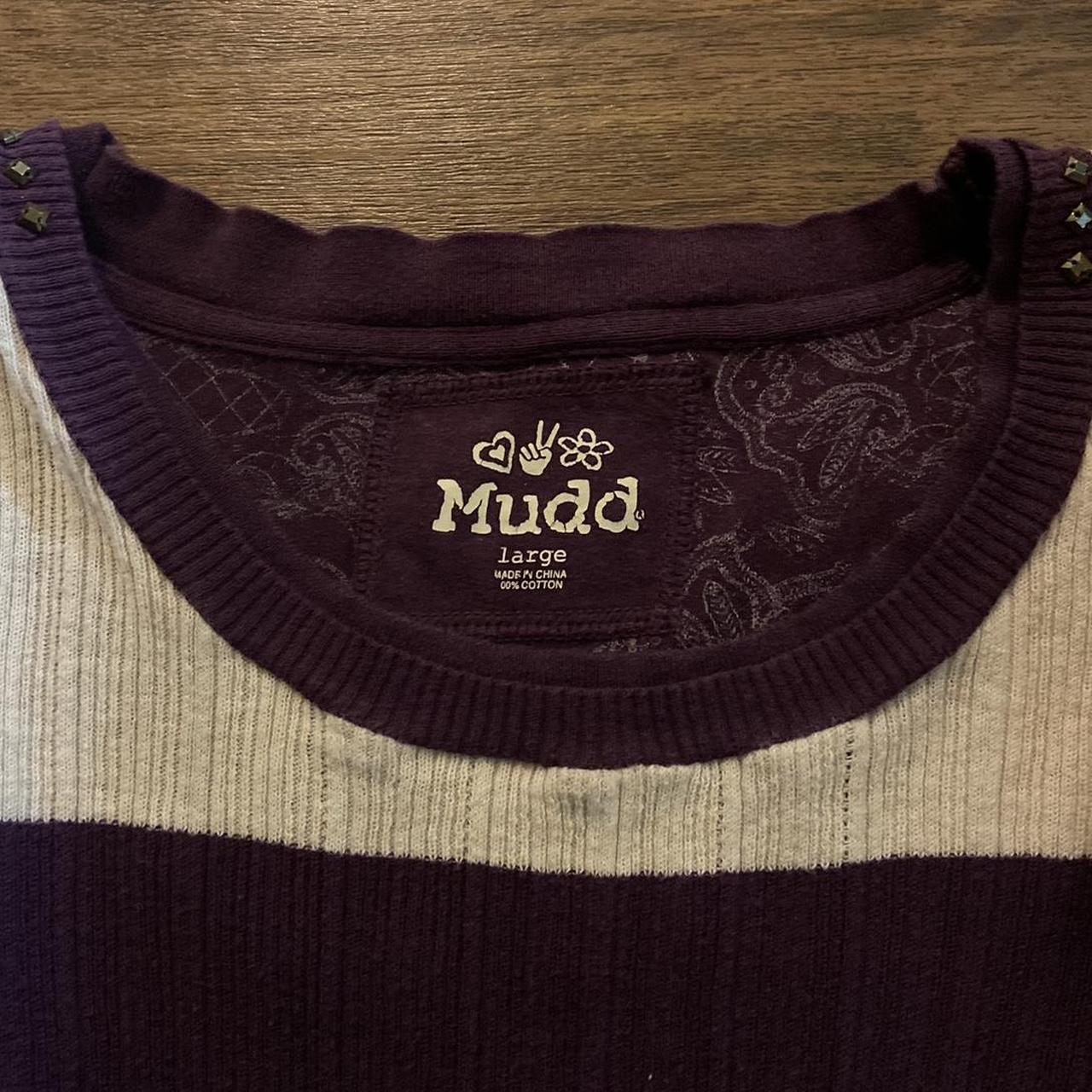 Mudd Clothing Women's Tan and Purple Shirt | Depop