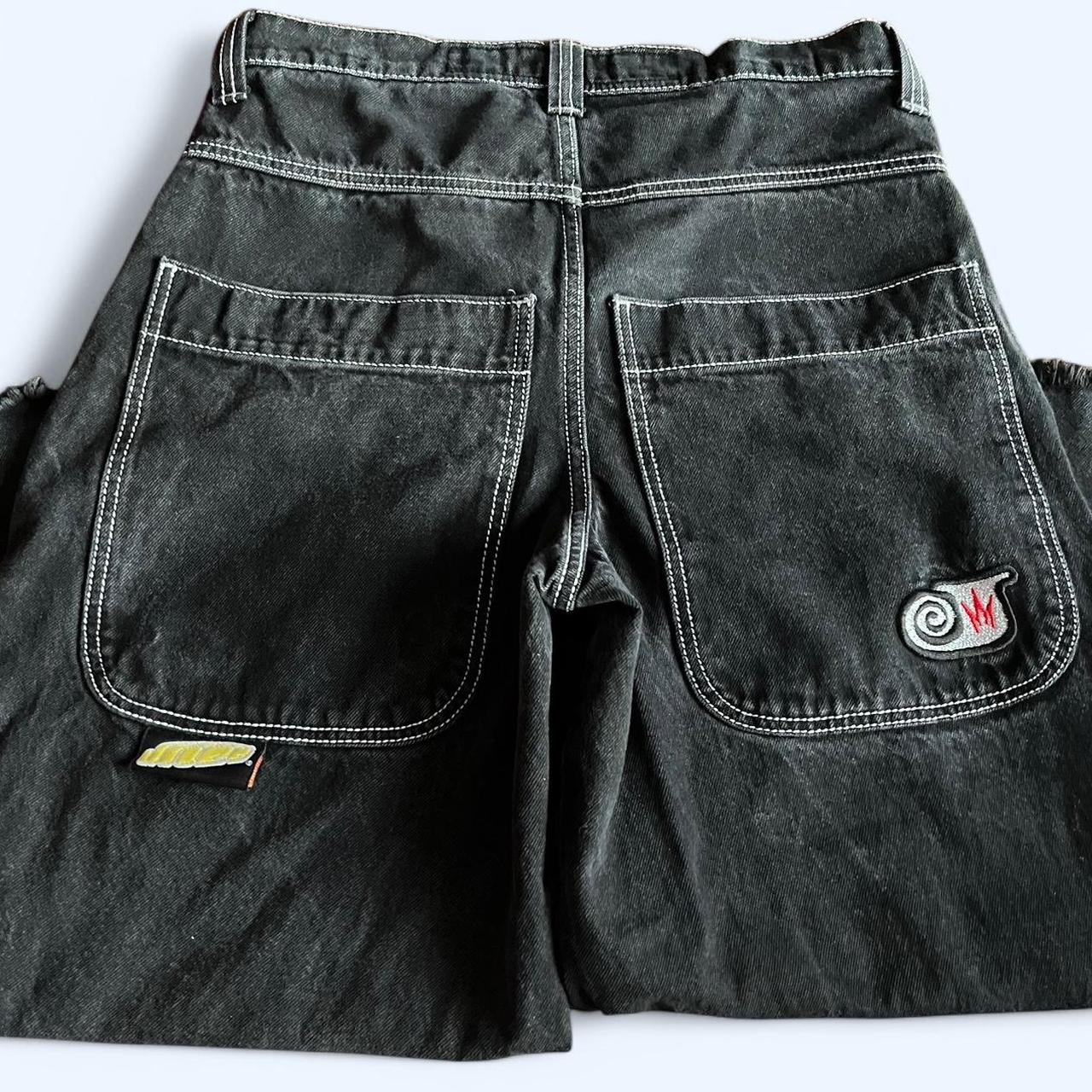 Black baggy JNCO jeans with unique patches... | Depop