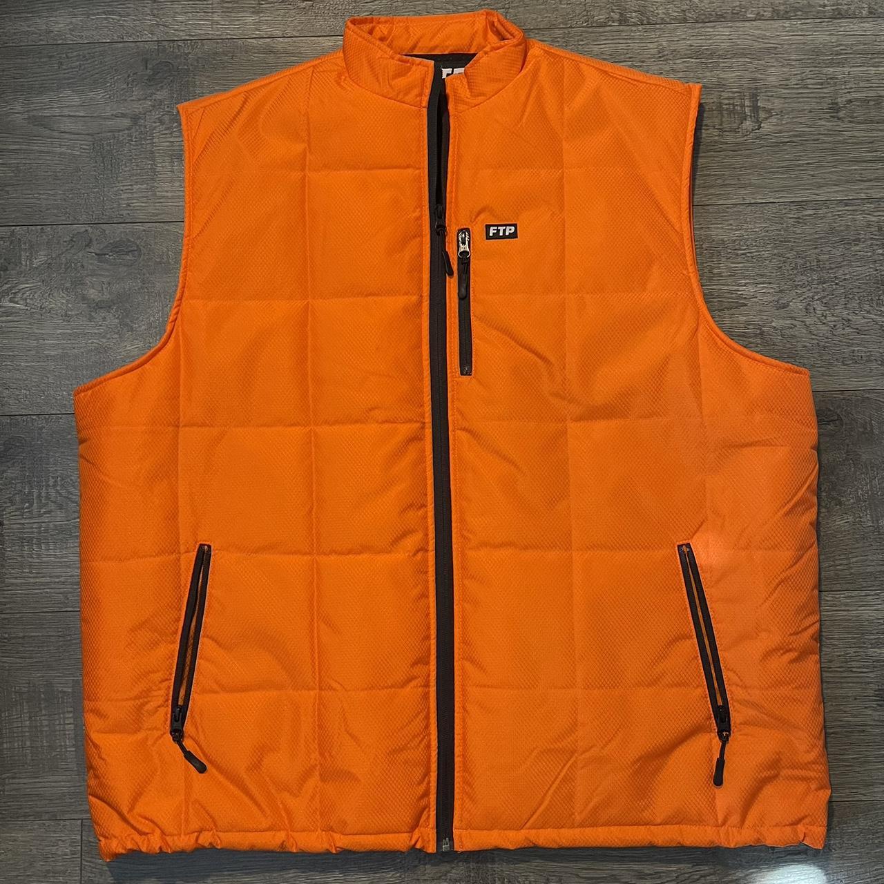 FTP WOVEN TAPE VEST PUFFER VEST SIZE XXL like new... - Depop