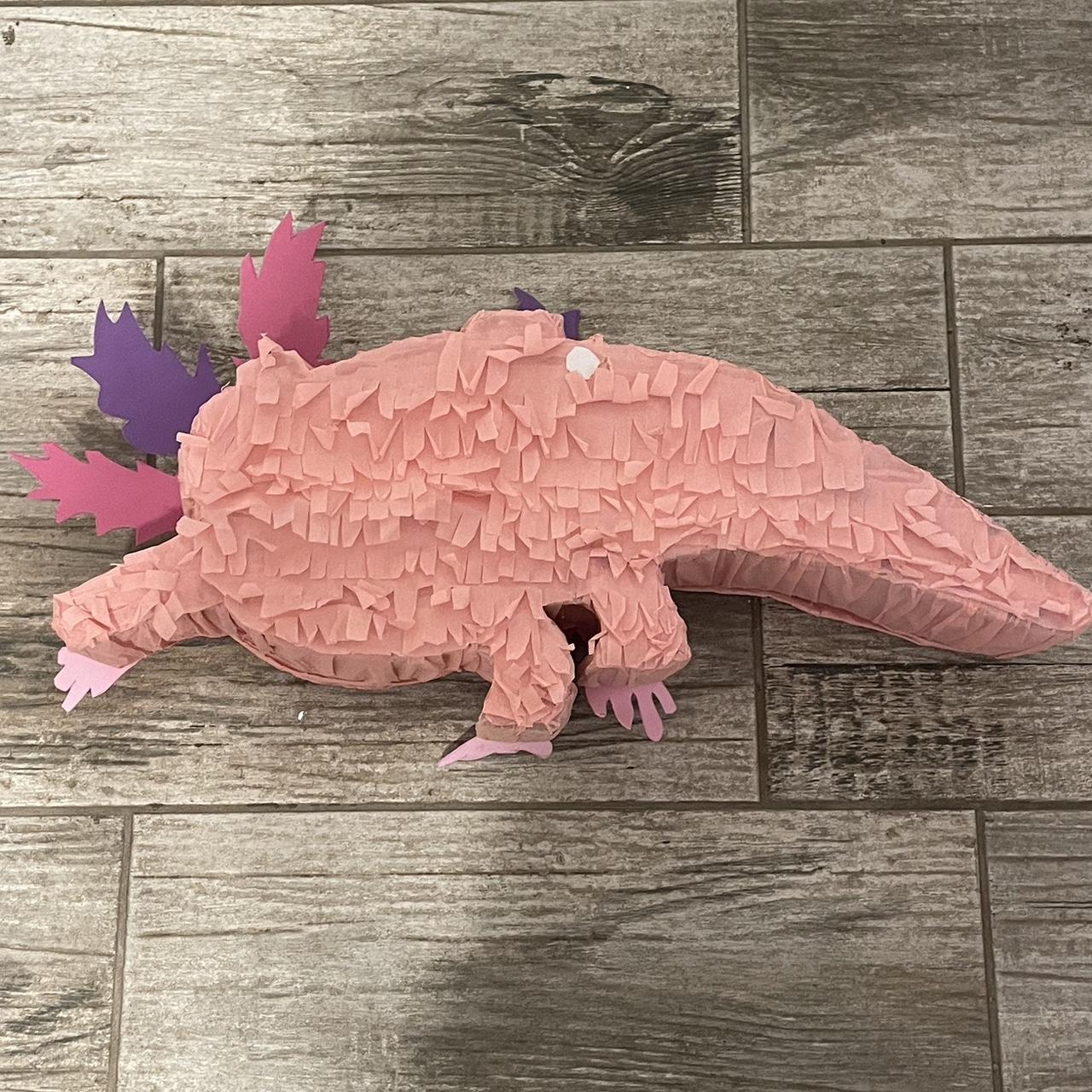 piñata of an axolotl used for an exposition!!!! it... - Depop