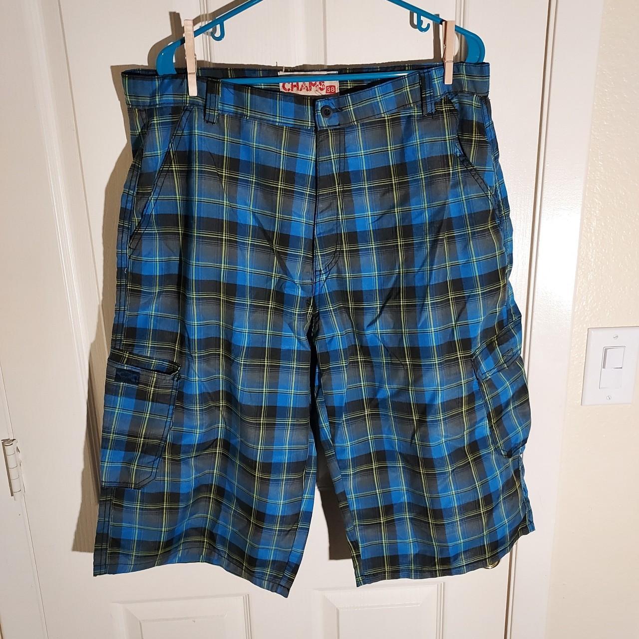 baggy asf southpole style plaid shorts suuuper long... - Depop