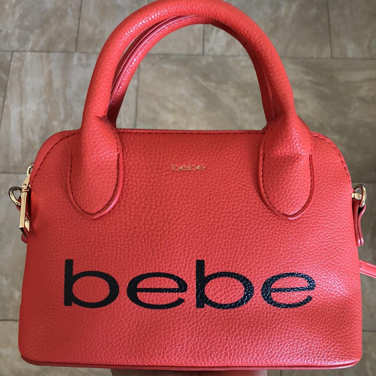 New Old Bebe Orange Hand Bag with adjustable straps.... - Depop