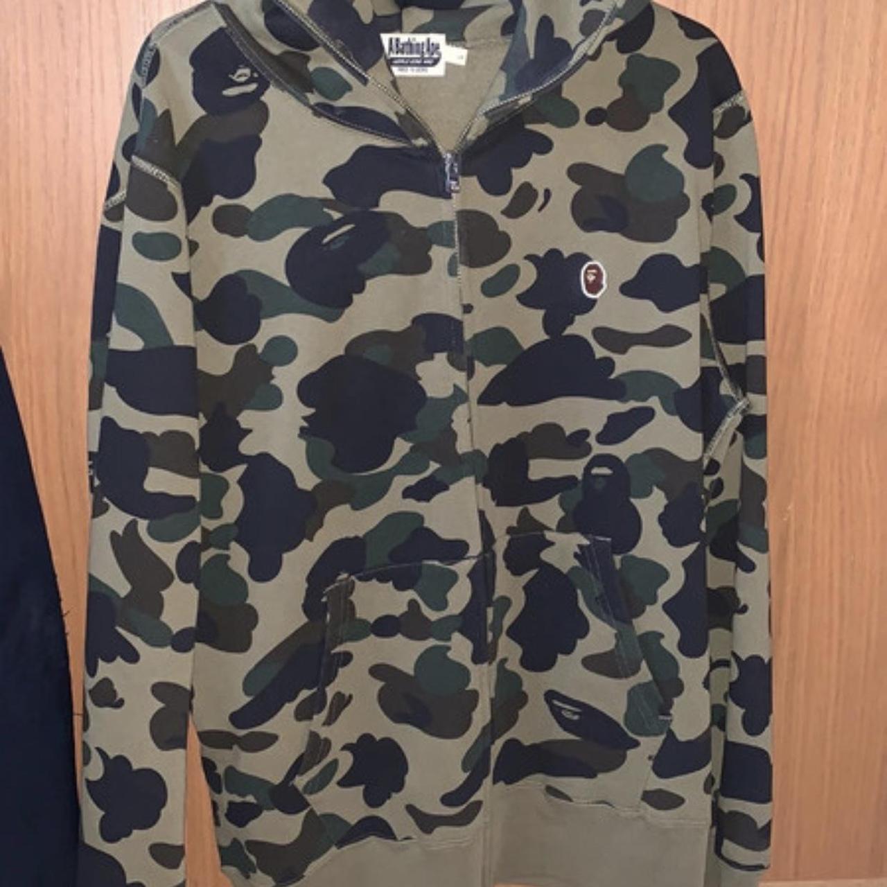 A Bathing Ape BAPE camo full zip hoodie, brand new... - Depop