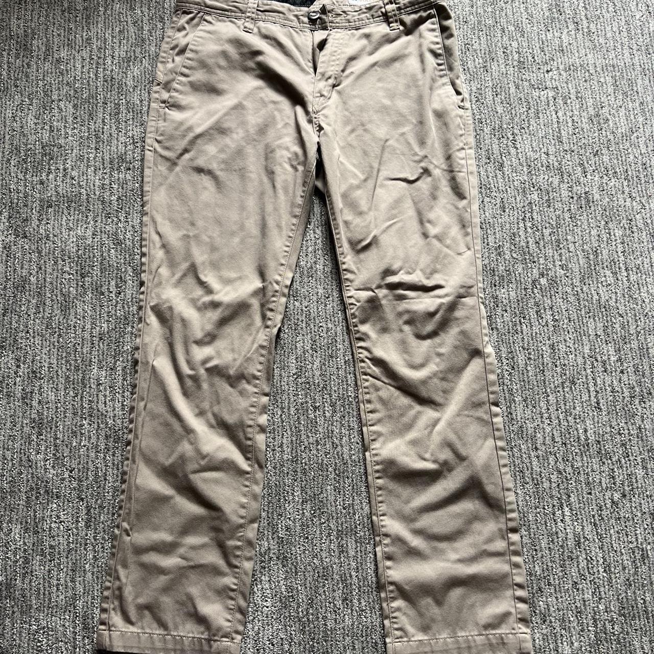 Volcom Men's Khaki and Tan Trousers | Depop