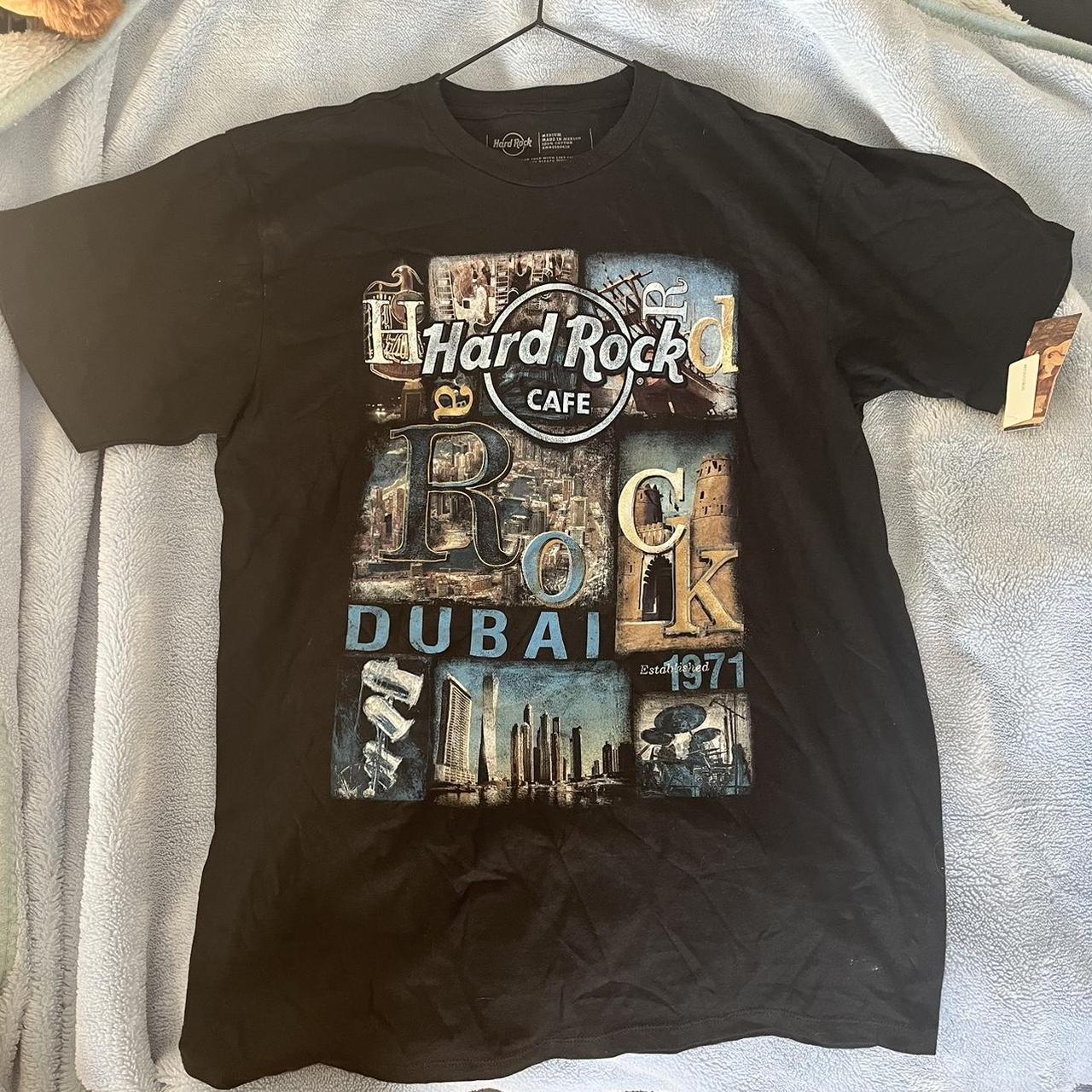 Black hard rock cafe dubai graphic tee never... - Depop