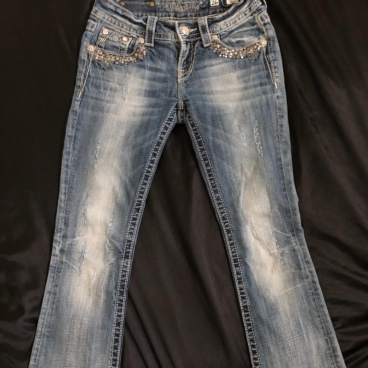 Miss Me low rise flared/bootcut jeans🖤 Size 26 (Fits... - Depop