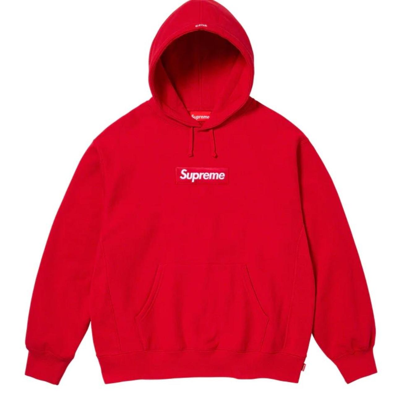 RED SUPREME BOX LOGO HOODIE FW 23 will ship as soon... - Depop