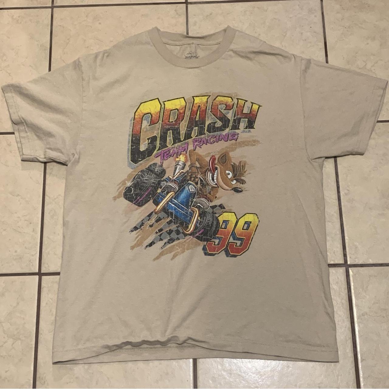 Crash Bandicoot Racing Shirt Size: L - Depop