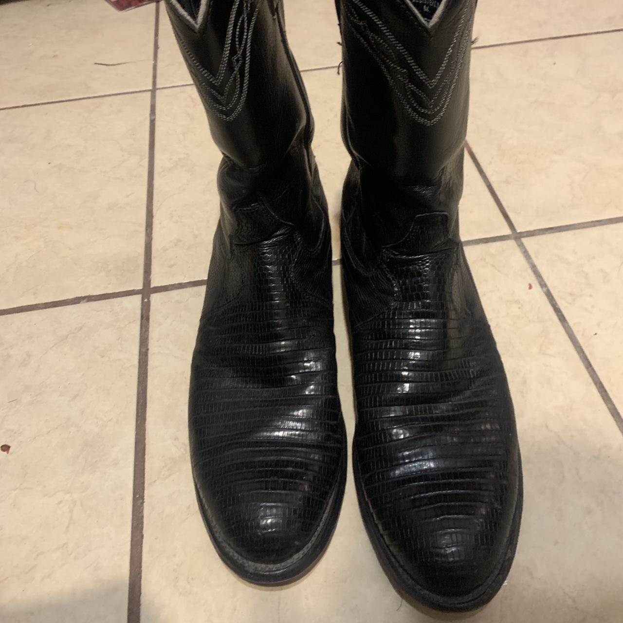 Justin Roper Lizard Boots Size: 8 1/2 D - Depop