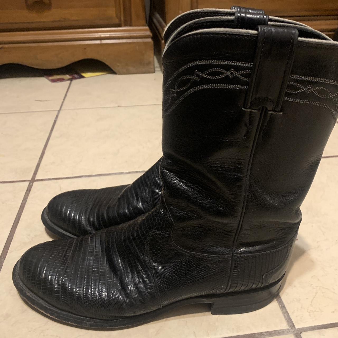 Justin Roper Lizard Boots Size: 8 1/2 D - Depop