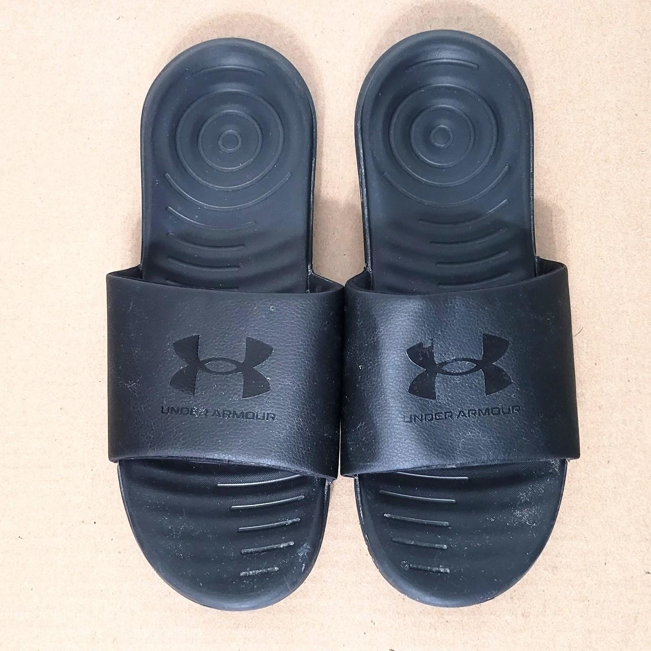 Under Armour Ansa Black Slides Sandals Mens Size 14... - Depop