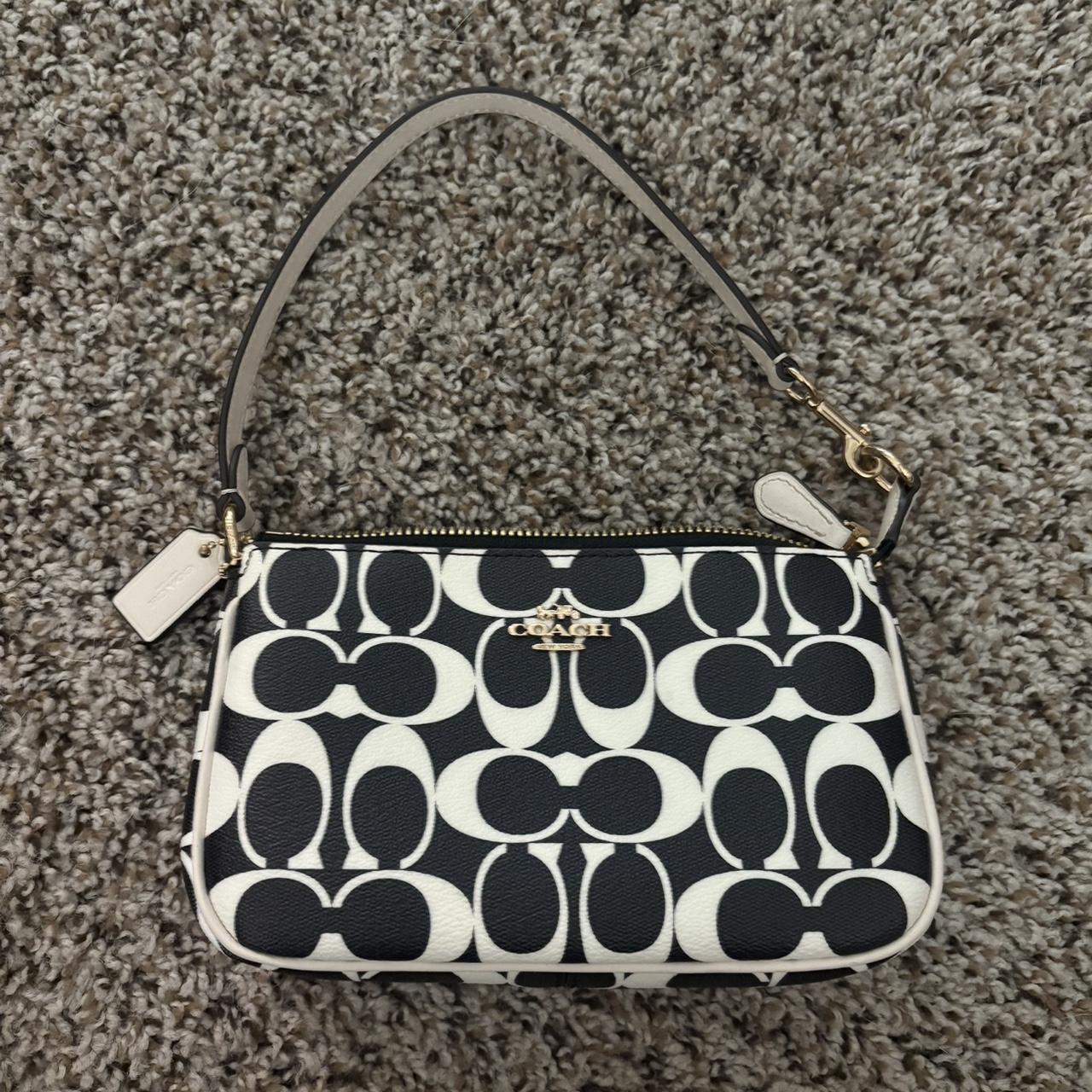 COACH small purse white & black | Depop