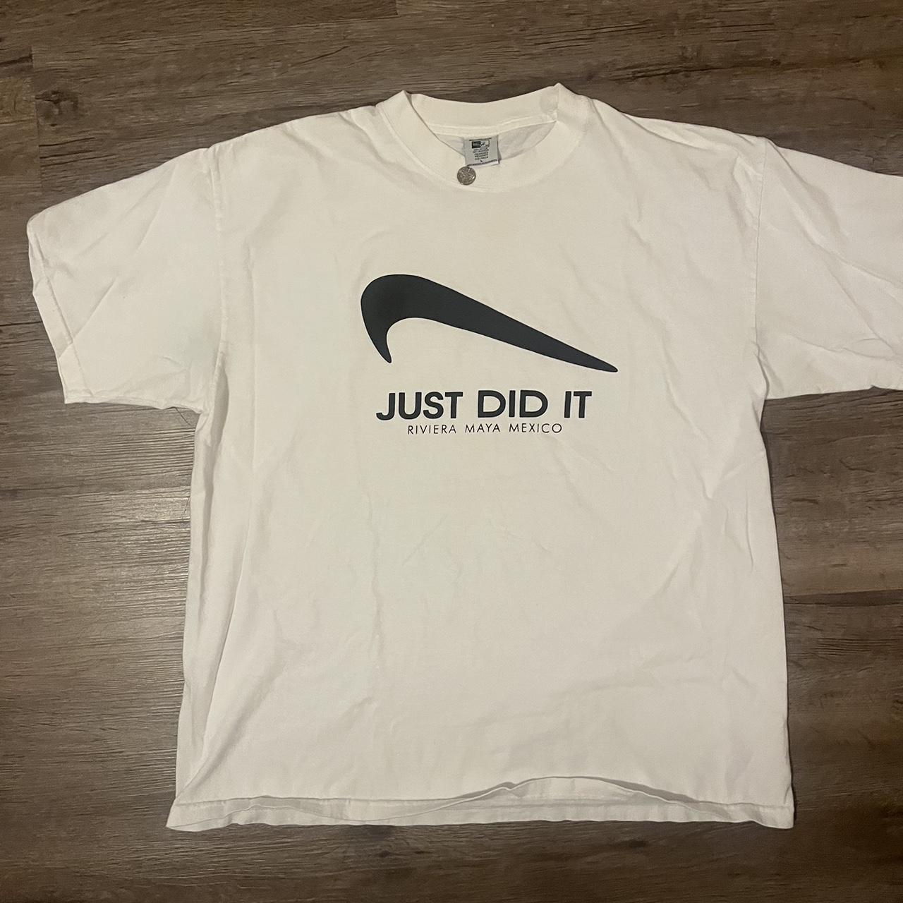 Vintage Nike Spoof T Shirt Sz L Just Did It Mexico - Depop
