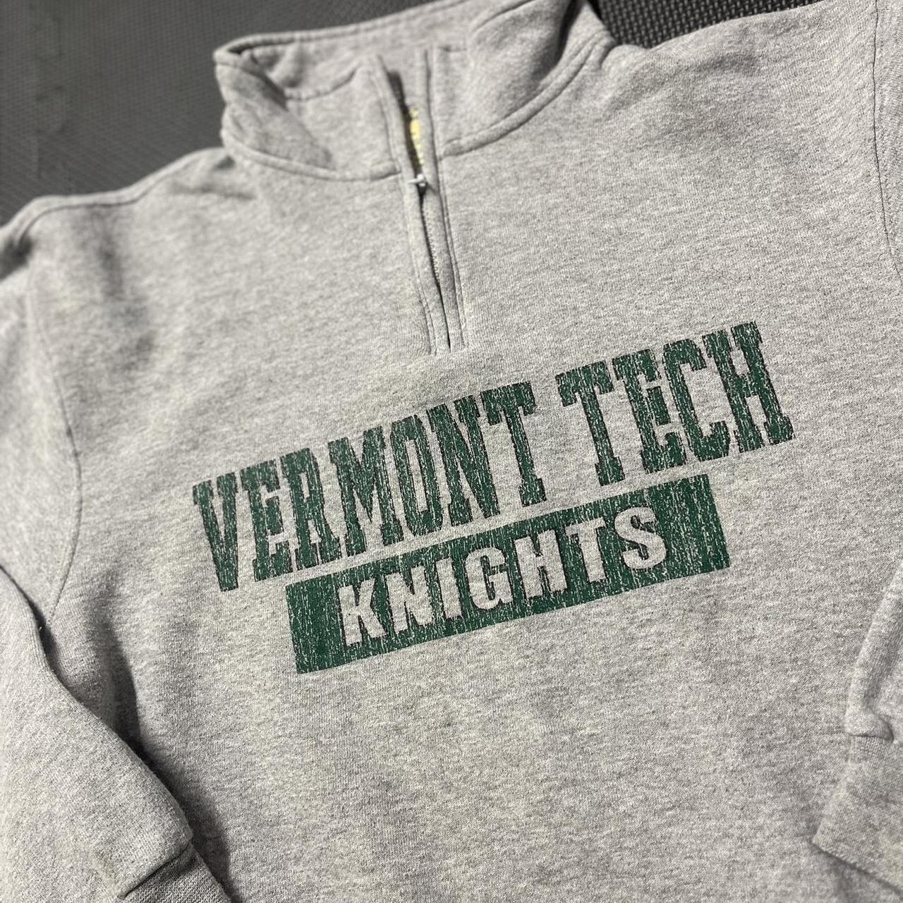 Vintage The Game Vermont Tech Knights Quarter Zip... - Depop