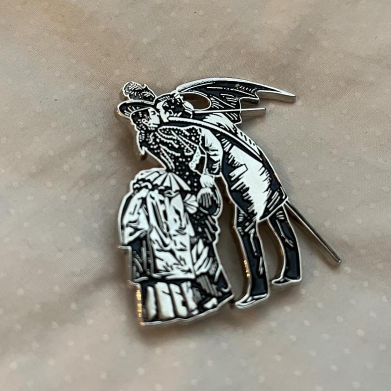 Vampire kiss goth grunge enamel pin by ectogasm... - Depop