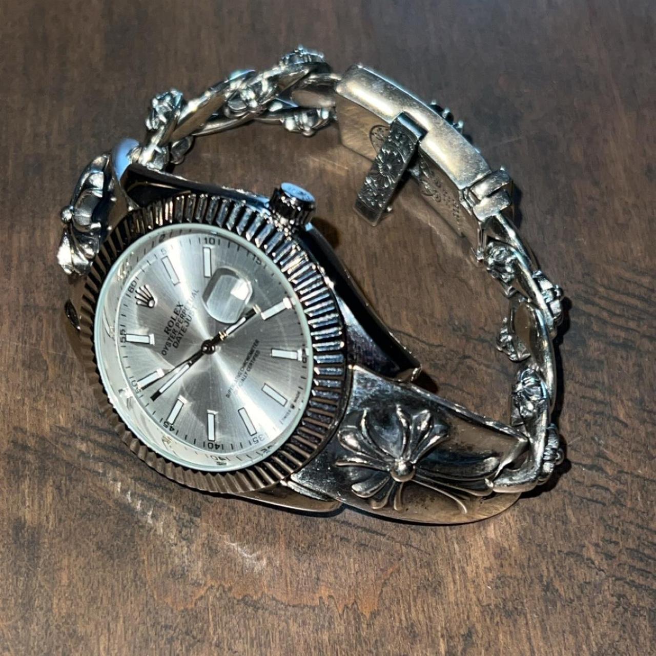 Chrome hearts Rolex (Comes with original Rolex watch... | Depop