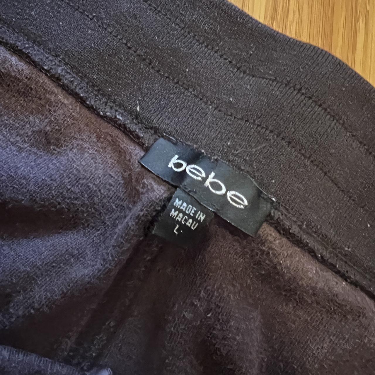 Bebe velour sweat pants Vintage L #vintage #bebe... - Depop