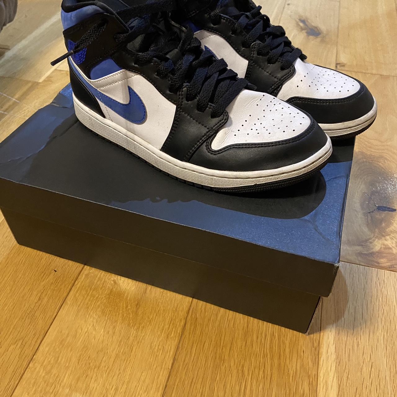 UK 8.5. Jordan 1 Racer Blue mids. Very good... - Depop