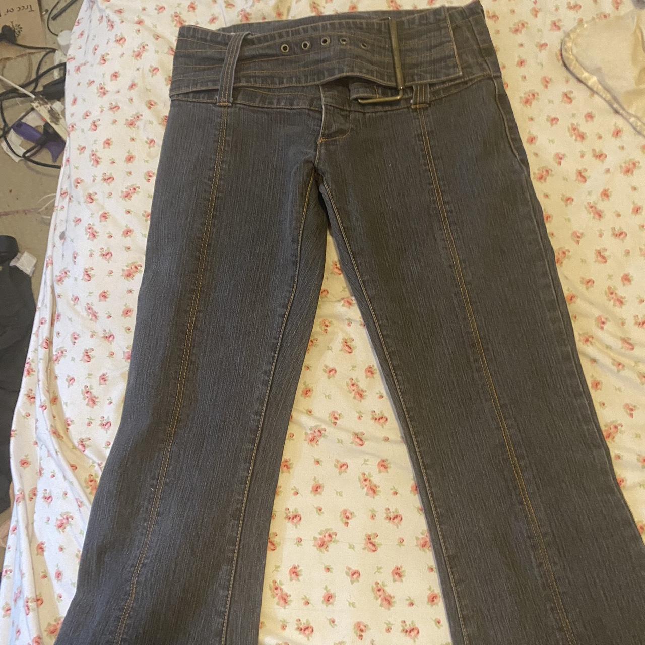 Low-rise flare jeans with a flattering fit... - Depop