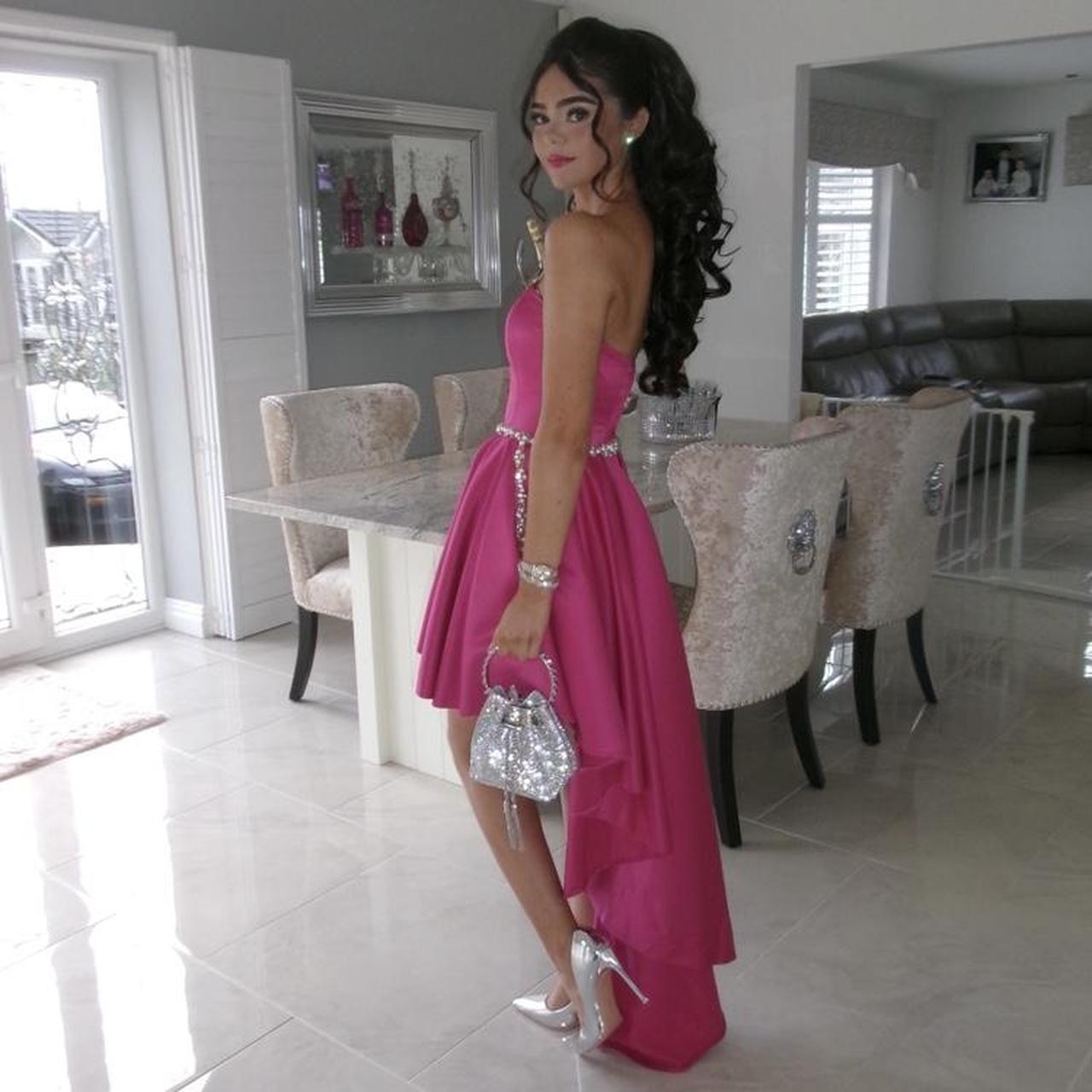 Mark melia pink dress Was size 8 got taken in to be... - Depop