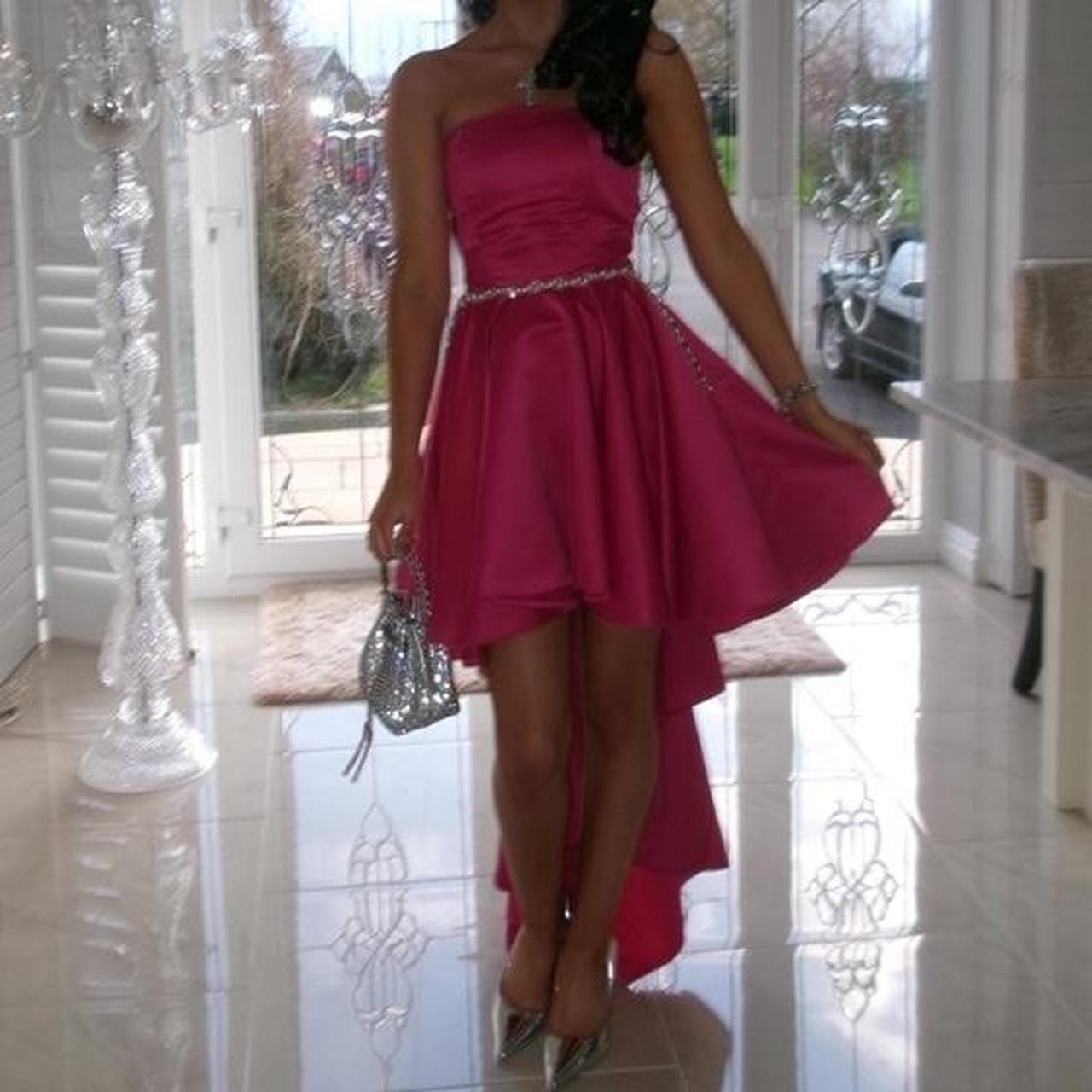 Mark melia pink dress Was size 8 got taken in to be... - Depop