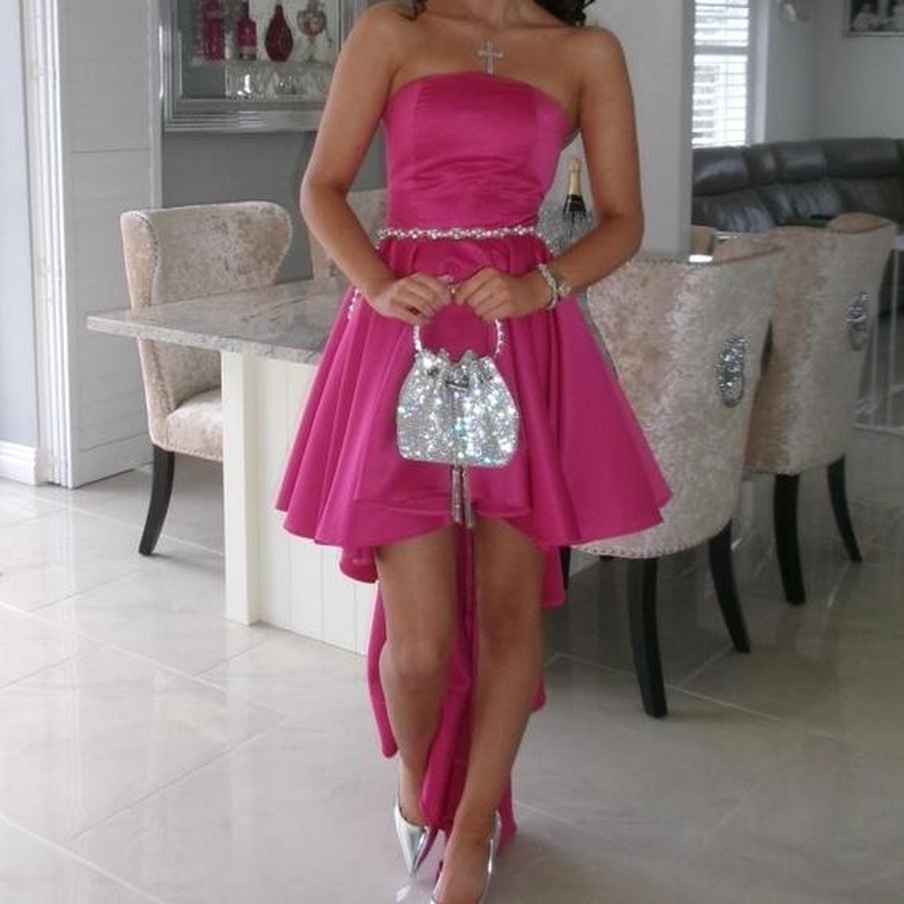 Mark melia pink dress Was size 8 got taken in to be... - Depop