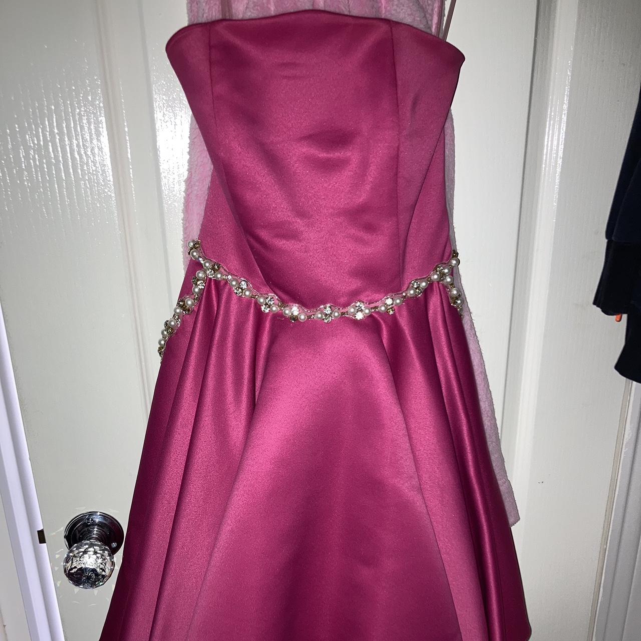 Mark melia pink dress Was size 8 got taken in to be... - Depop