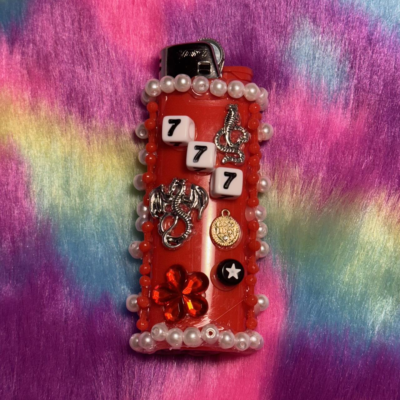 777 luck kandi lighter Brand new lighter ! 🩷... | Depop
