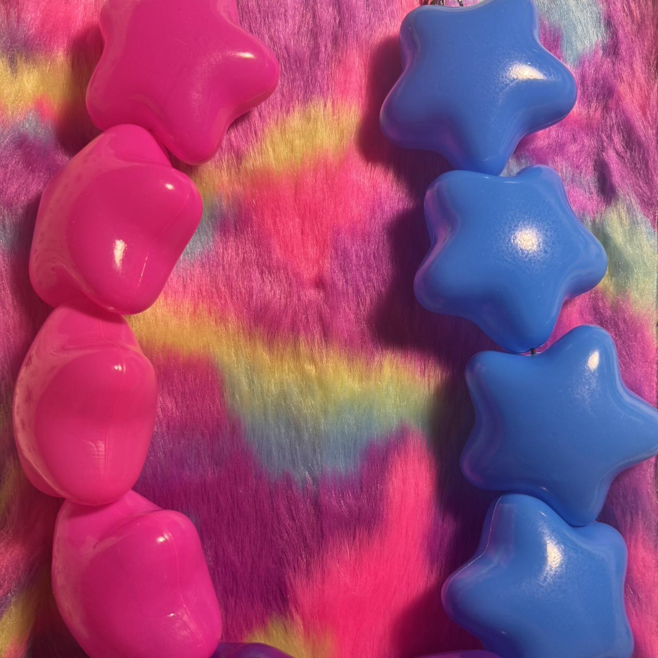 Pink/blie/purple star ball pit chain I need to use... - Depop
