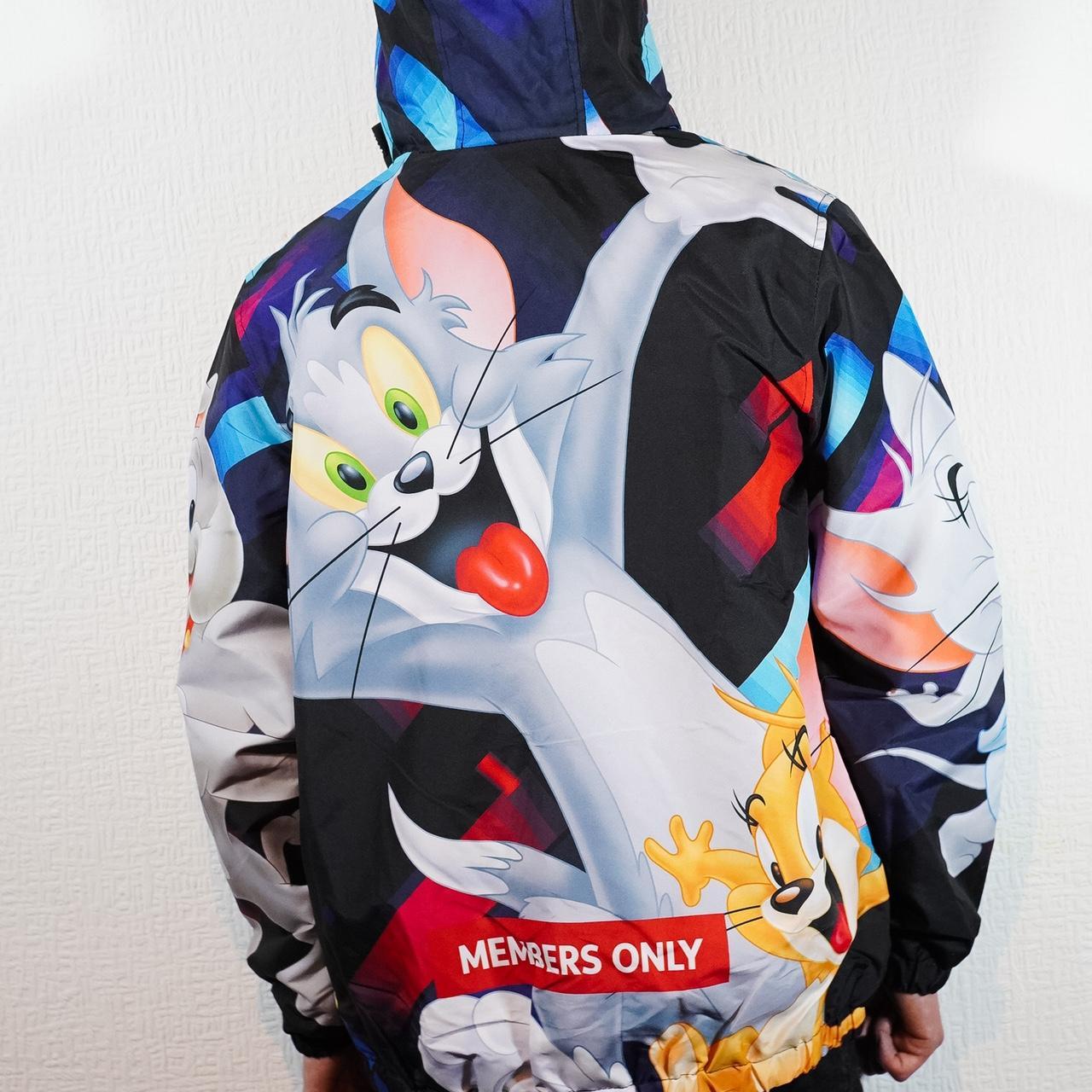 MEMBERS ONLY Tom Jerry Windbreaker Jacket Logo Retro... - Depop