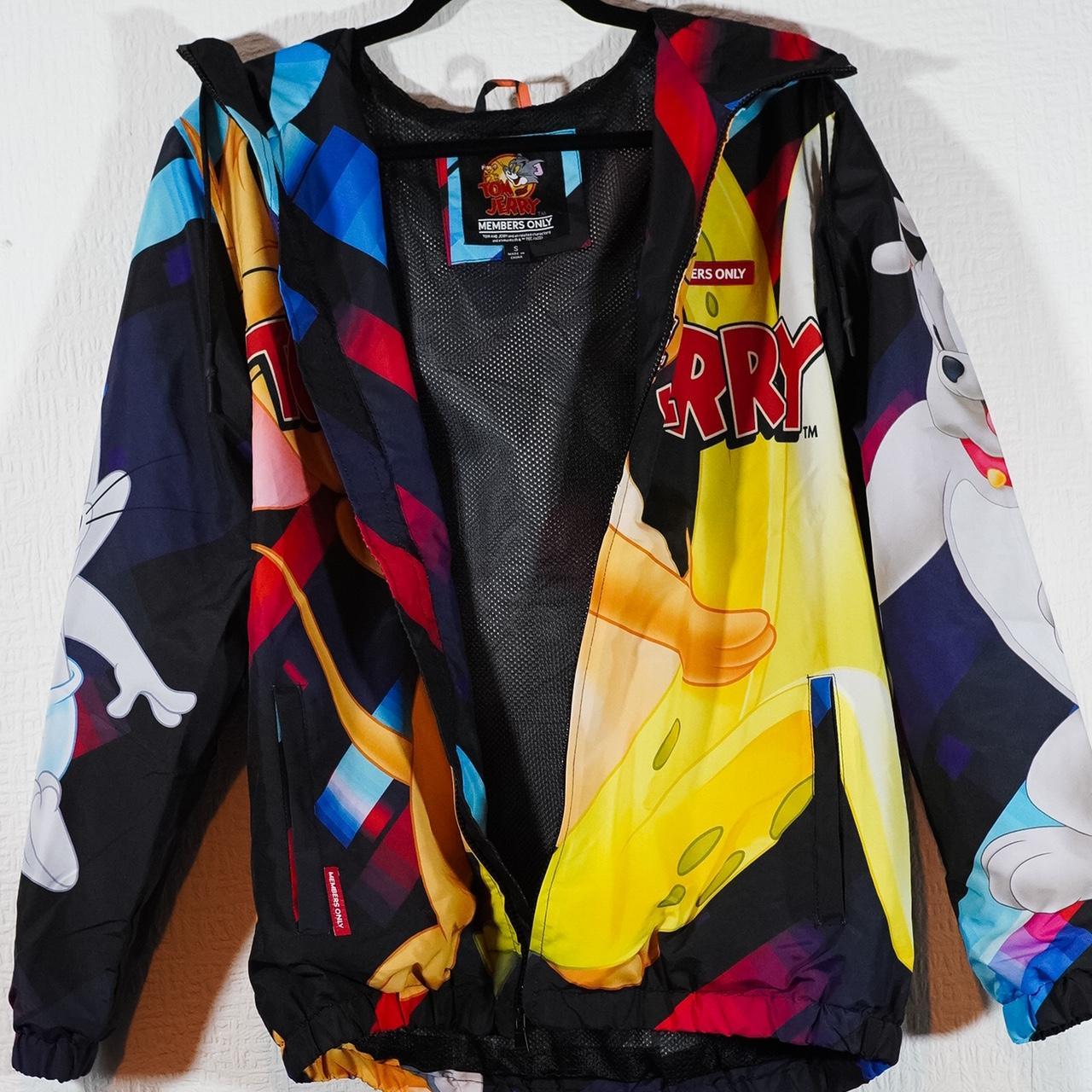 MEMBERS ONLY Tom Jerry Windbreaker Jacket Logo Retro... - Depop