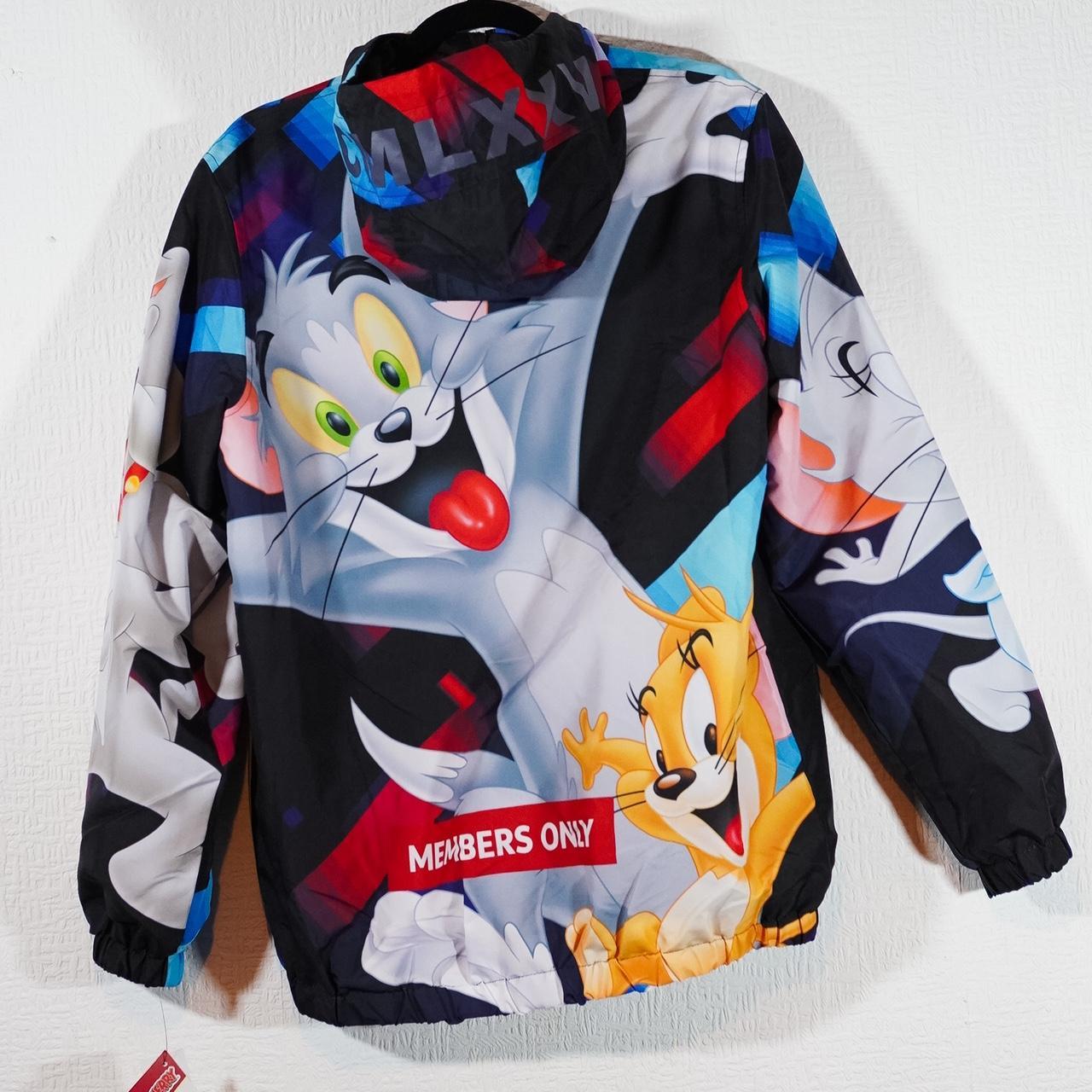 MEMBERS ONLY Tom Jerry Windbreaker Jacket Logo Retro... - Depop