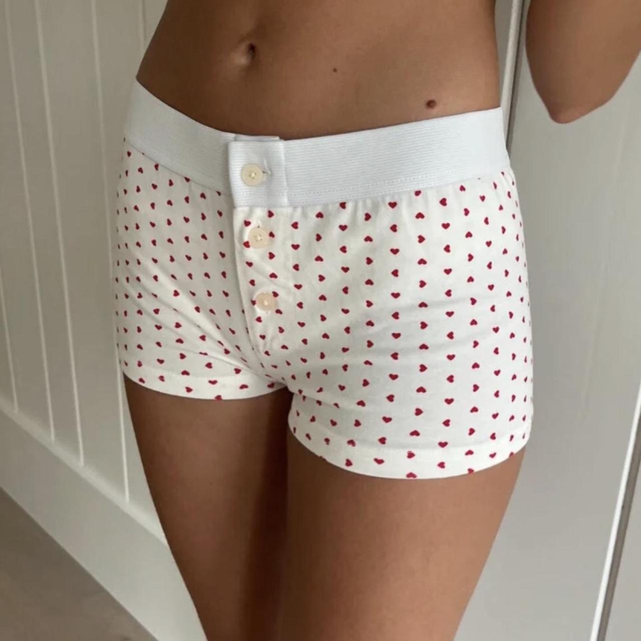 heart brandy melville boxer shorts ️ NWT - Depop