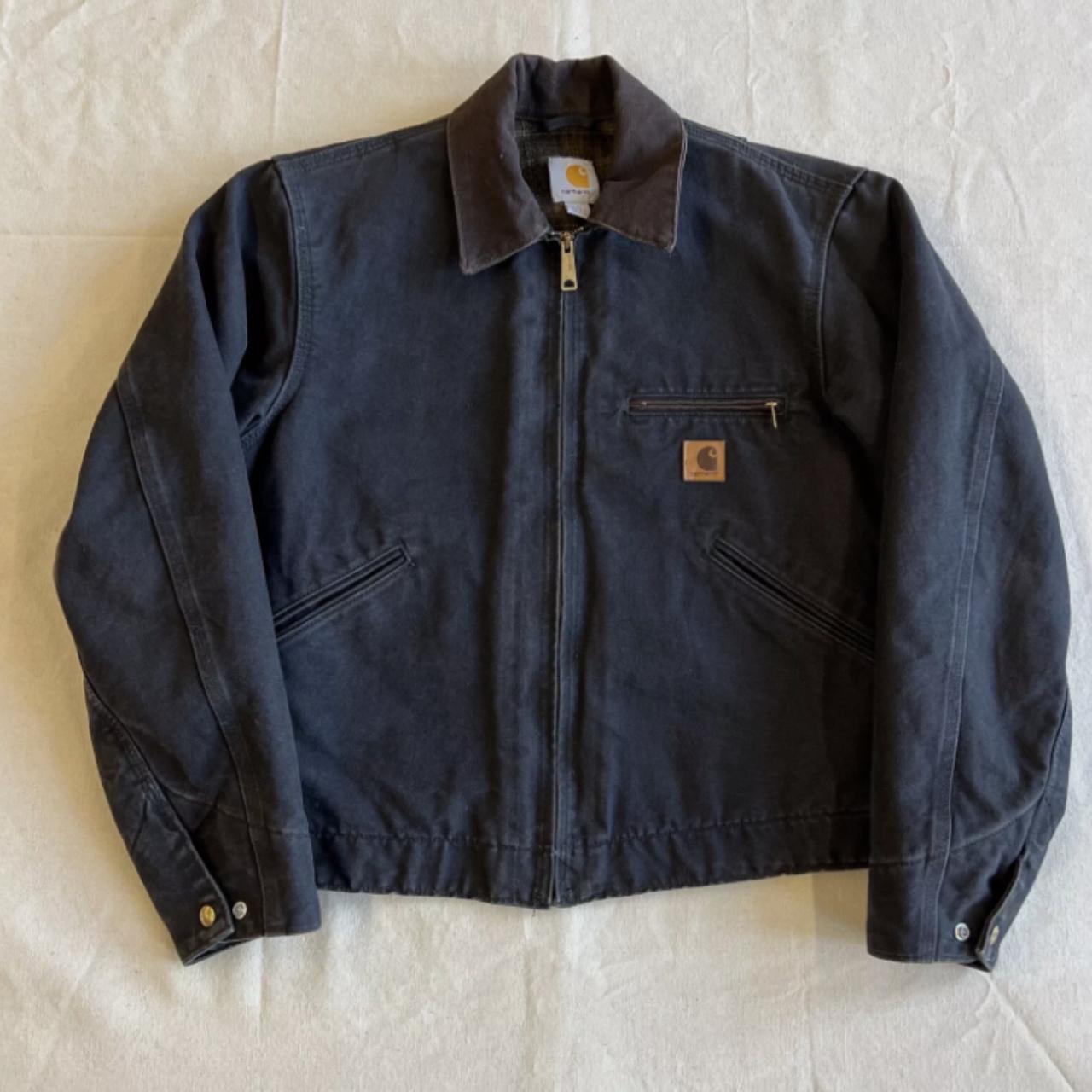 Vintage Carhartt Detroit Jacket Rare Size Small... - Depop