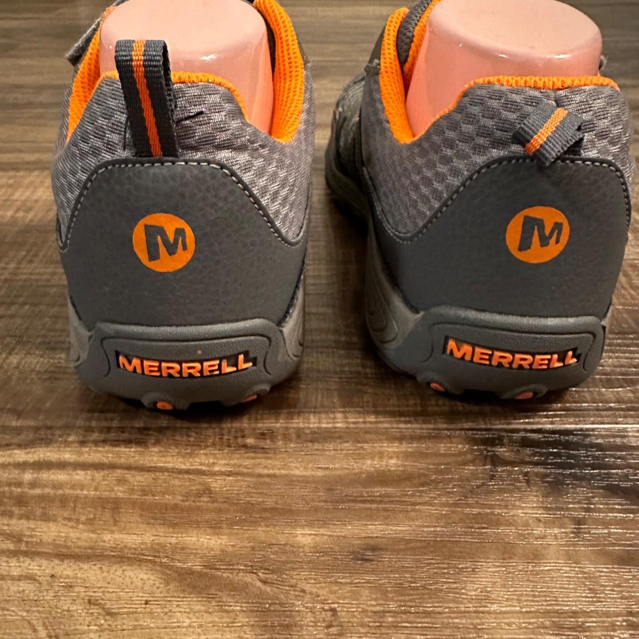 Merrell Trail Chaser Big Kid Shoe Gray and Orange Sz... - Depop