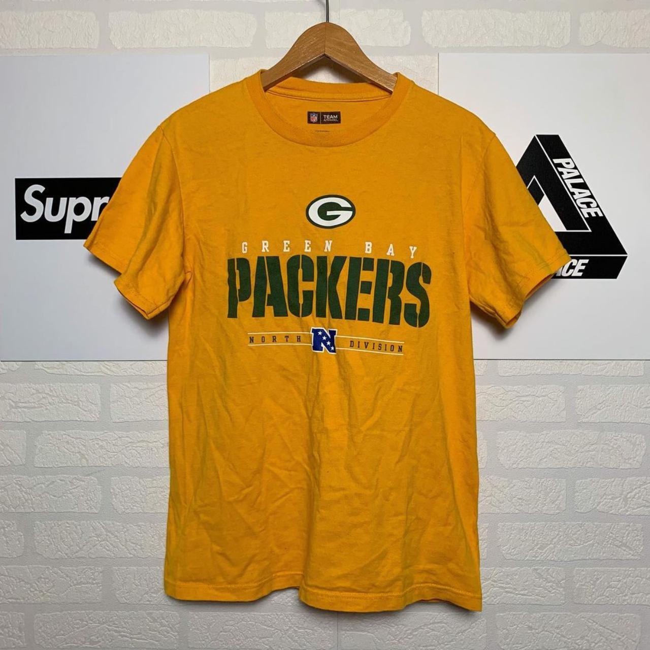 Vintage 2000s yellow Bay Packers Championship NFL... - Depop