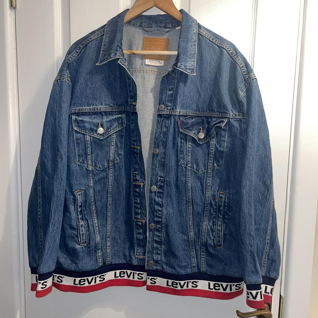 LEVI’S - oversized denim jacket - cuffed bottom hem... - Depop