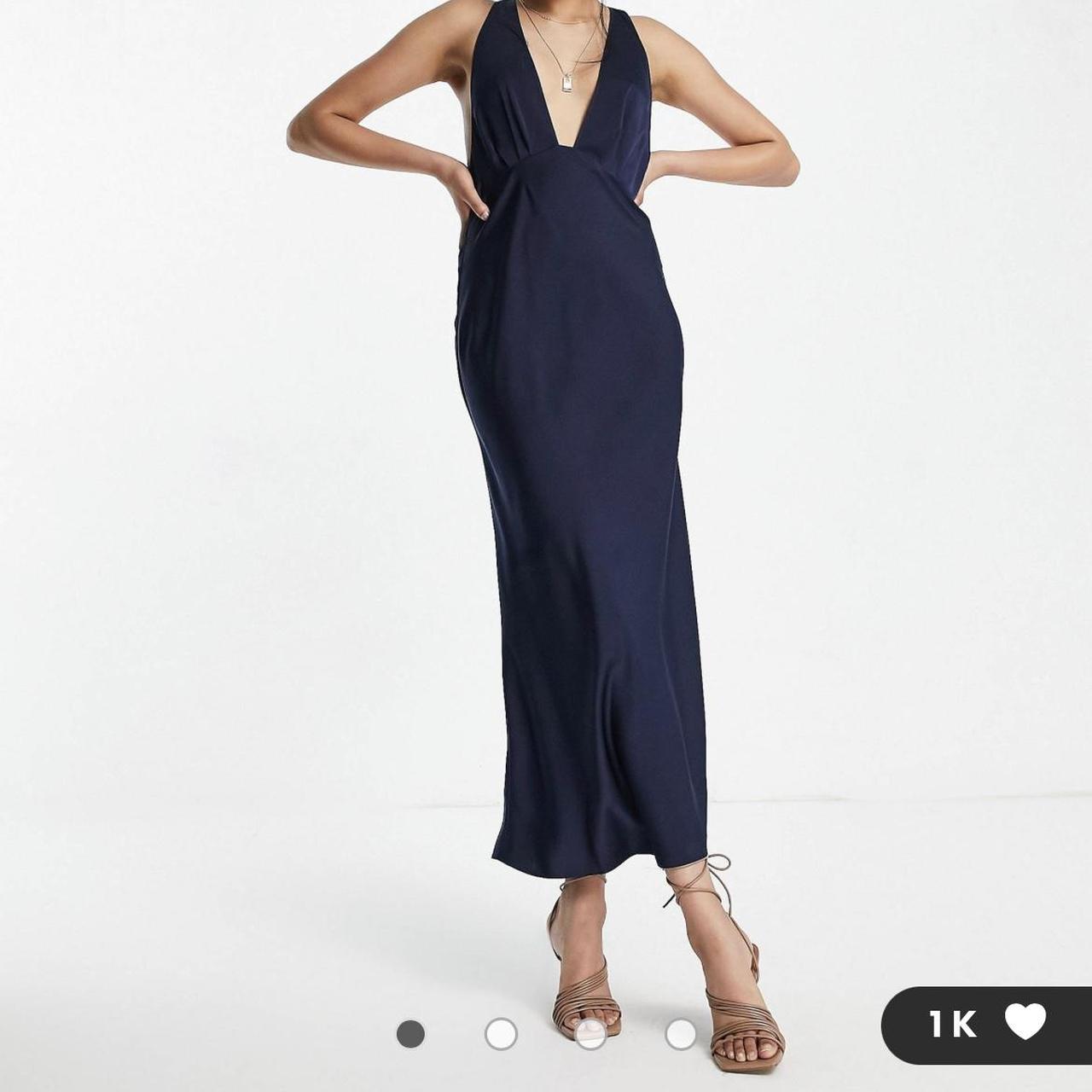 ASOS Women's Navy Dress | Depop